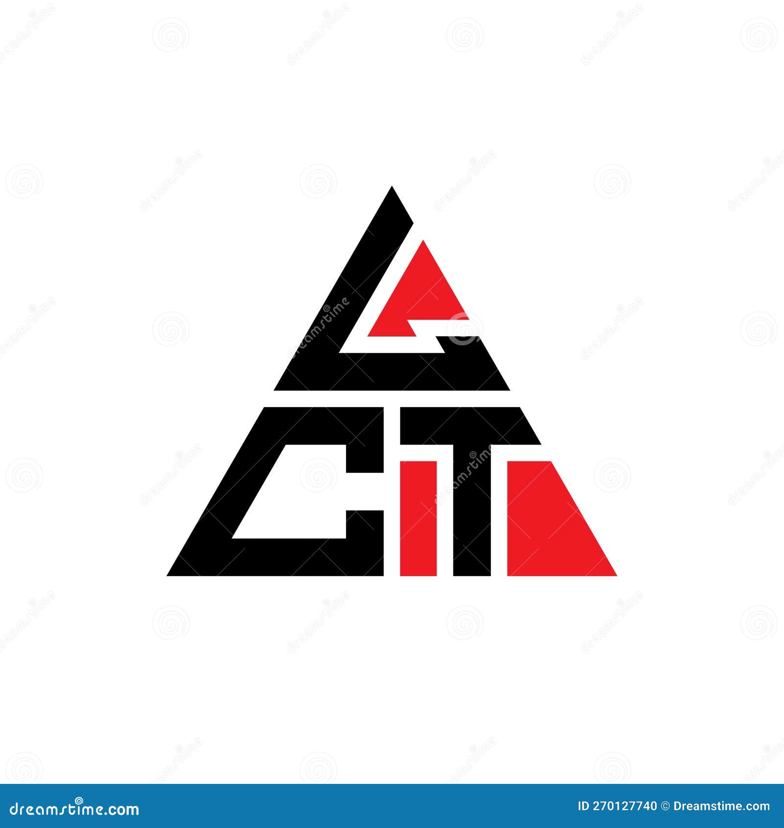 LCT Triangle Letter Logo Design with Triangle Shape. LCT Triangle Logo ...