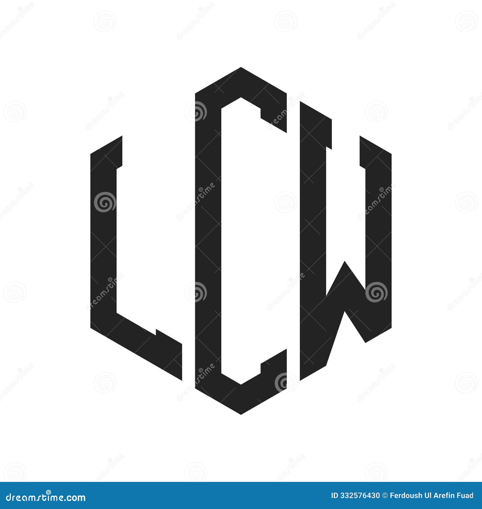 LCW Logo Design. Initial Letter LCW Monogram Logo Using Hexagon Shape ...