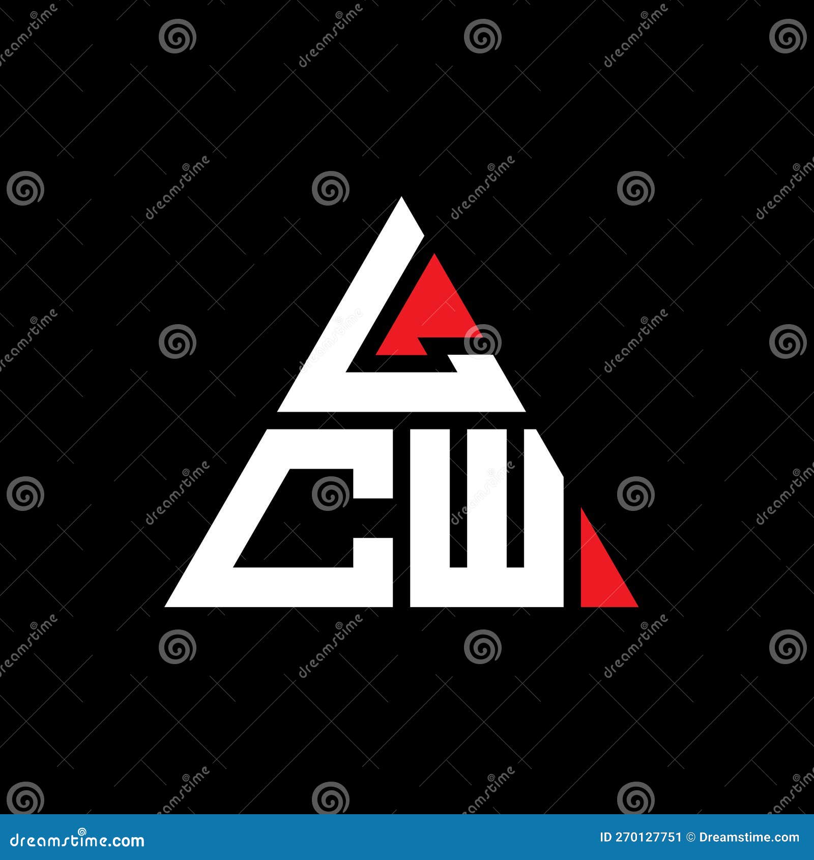 LCW Triangle Letter Logo Design with Triangle Shape. LCW Triangle Logo ...