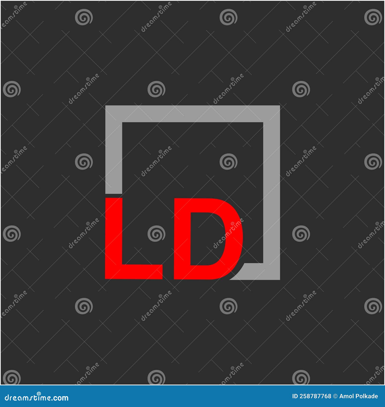 LD Company Name Initial Letters Icon. LD Square Monogram Stock Vector ...