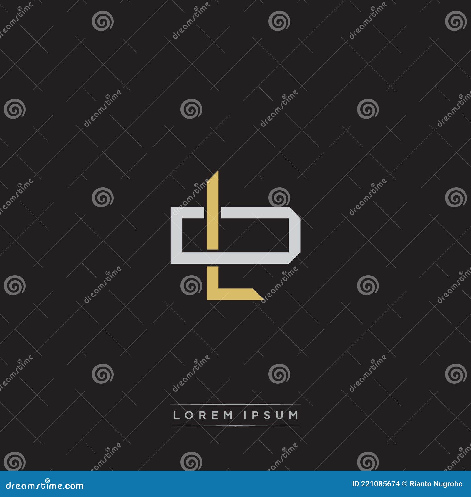 LD Initial Letter Overlapping Interlock Logo Monogram Line Art Style ...