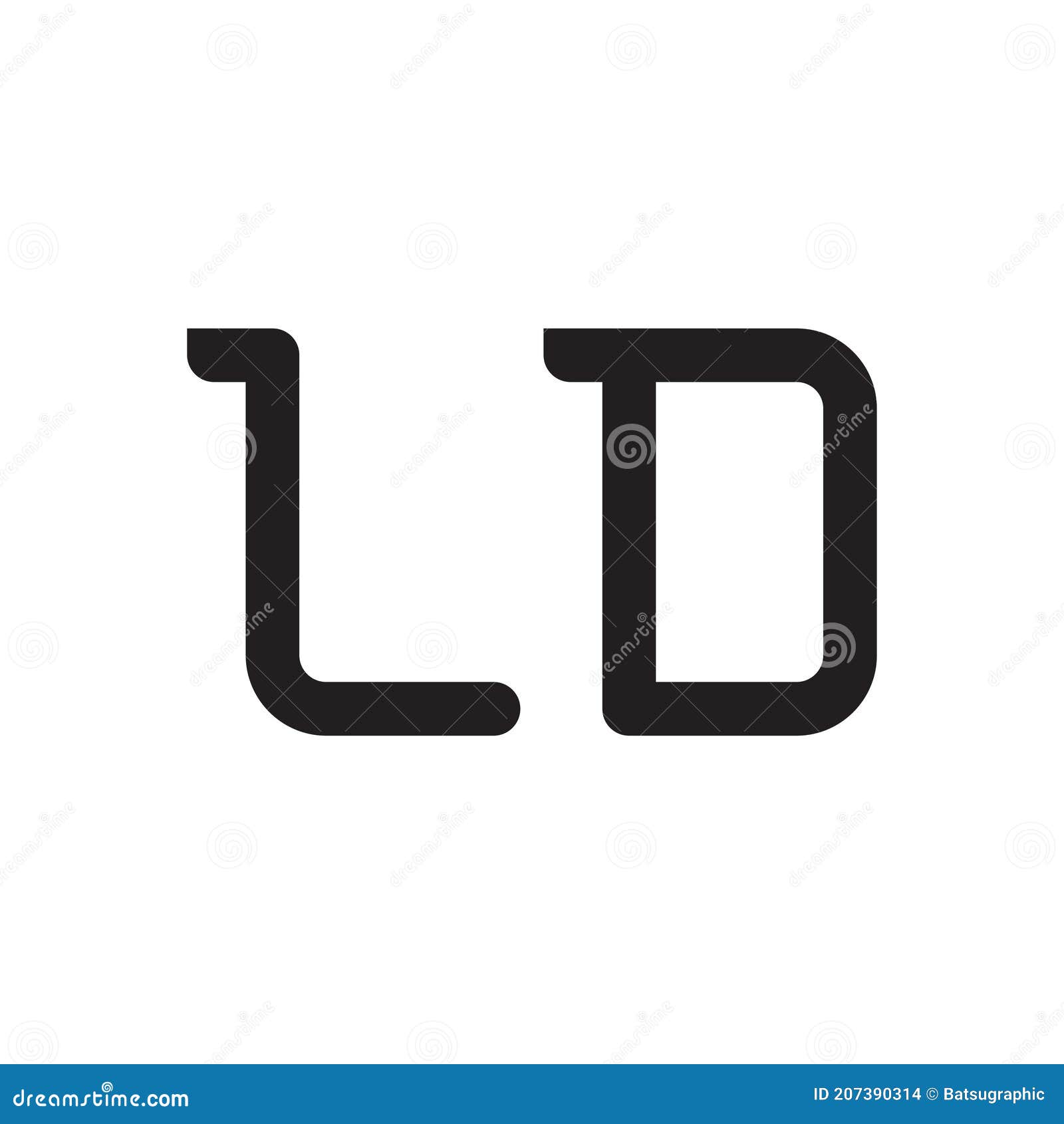 Ld Initial Letter Vector Logo Icon Stock Vector - Illustration of icon ...