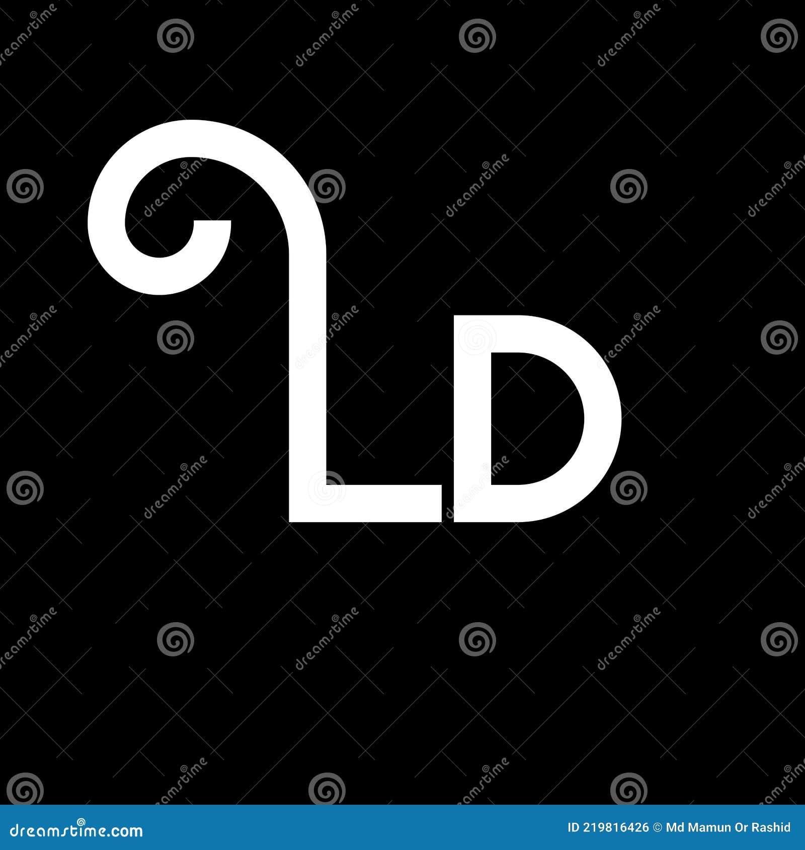LD Letter Logo Design. Initial Letters LD Logo Icon. Abstract Letter LD ...