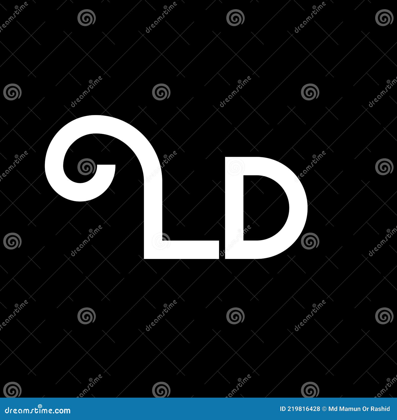 LD Letter Logo Design. Initial Letters LD Logo Icon. Abstract Letter LD ...