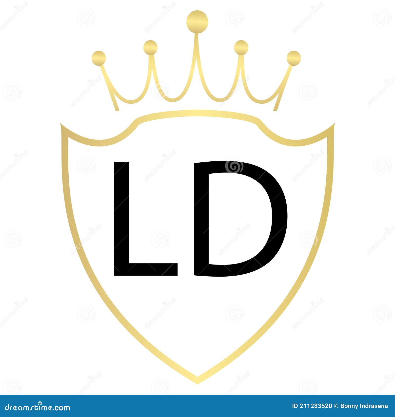 LD Letter Logo Design with Simple Style Stock Vector - Illustration of ...