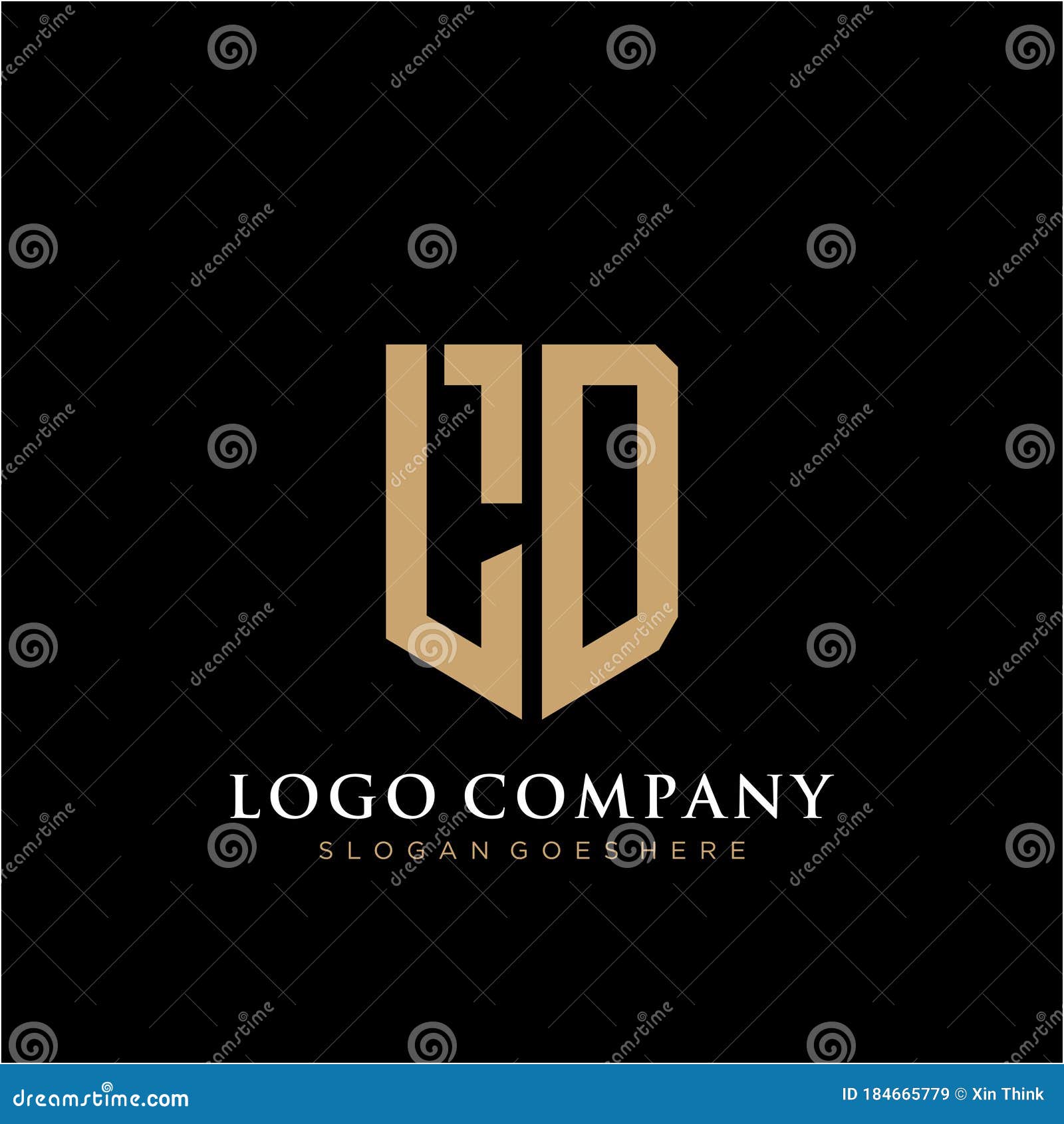 LD Letter Logo Icon Design Template Elements Stock Vector ...