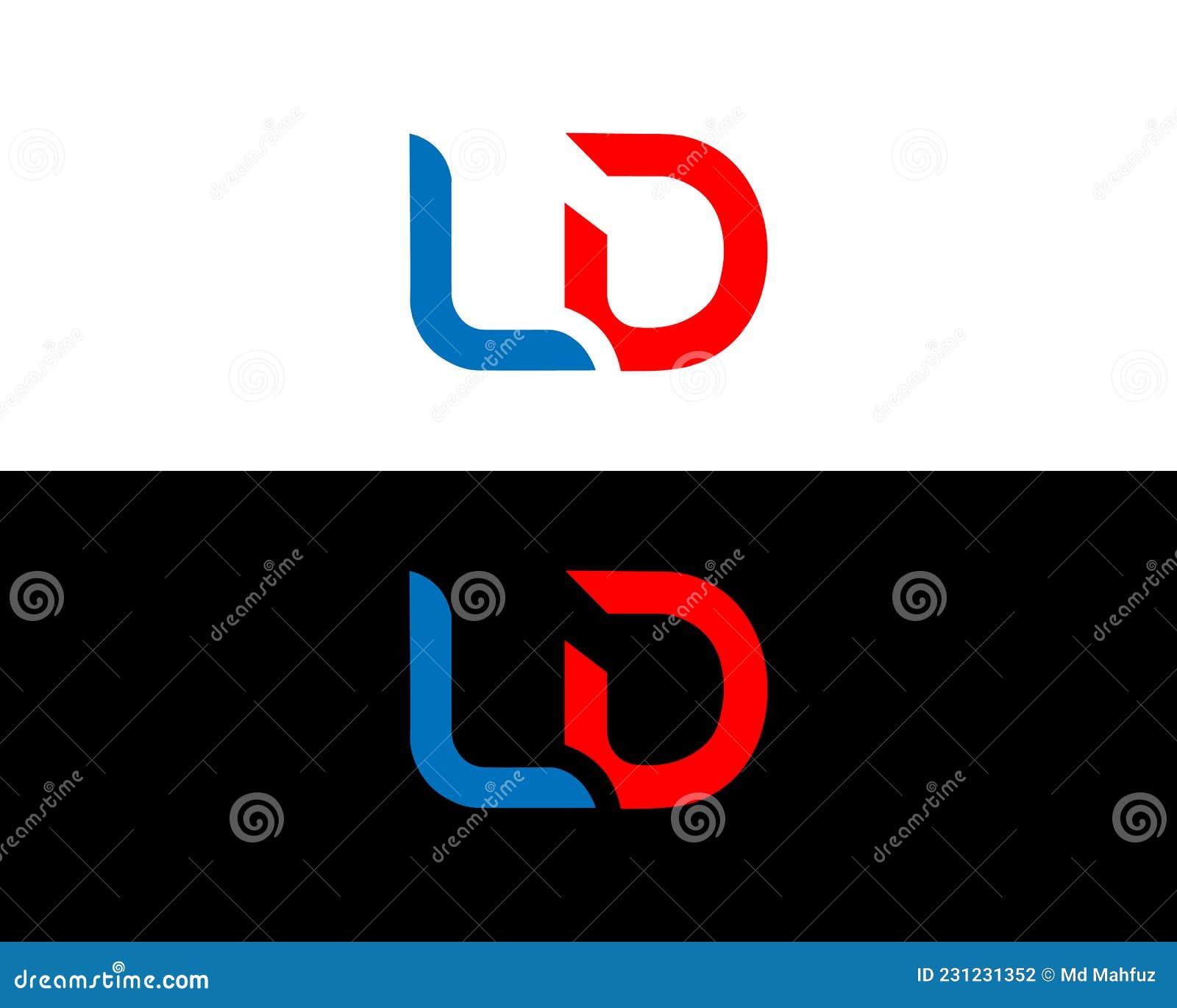 LD Letter Logo and Icon Vector Element Stock Vector - Illustration of ...