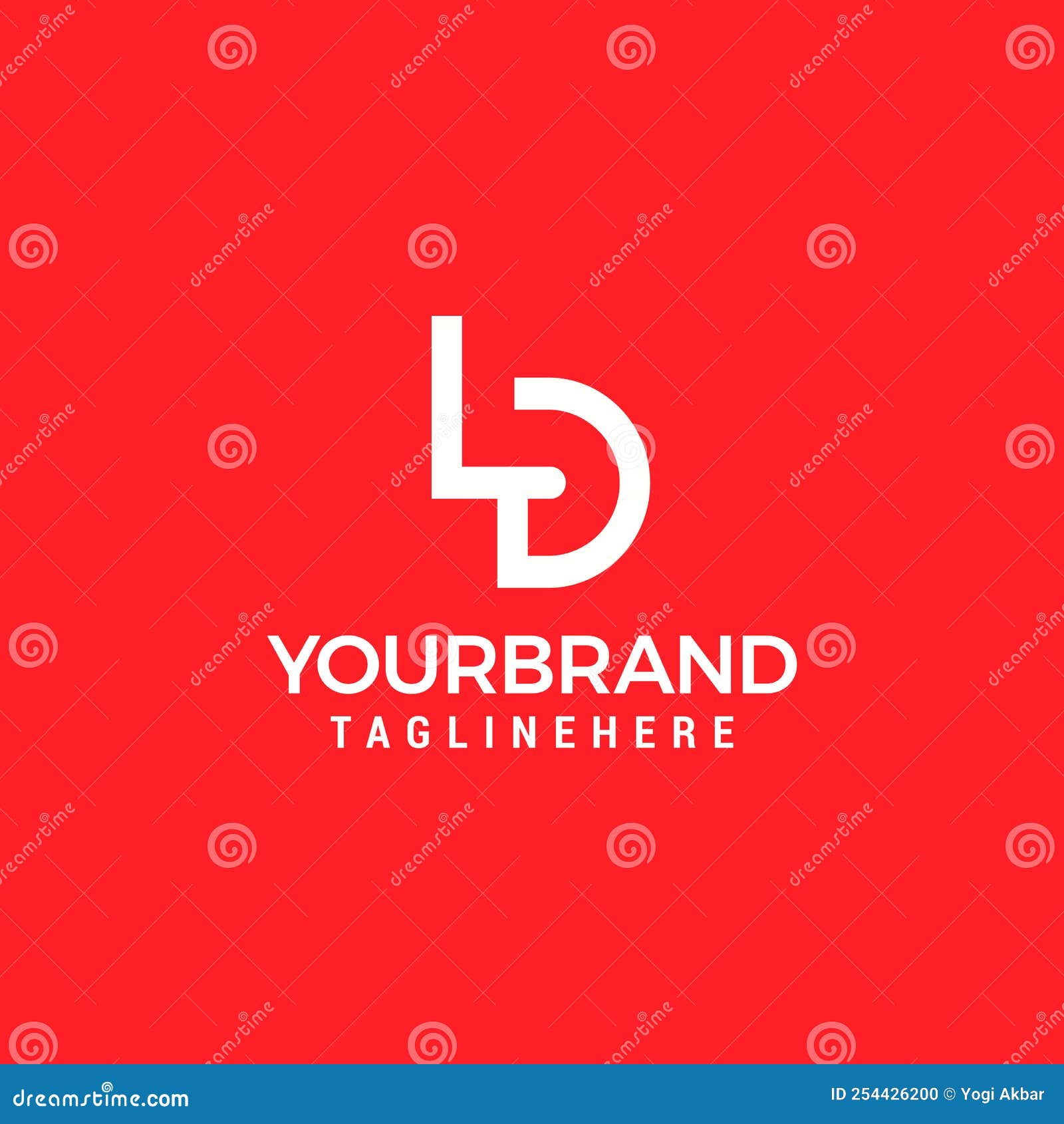 LD Logo Design Initial Based LD Monogram Design Vector Stock Vector ...