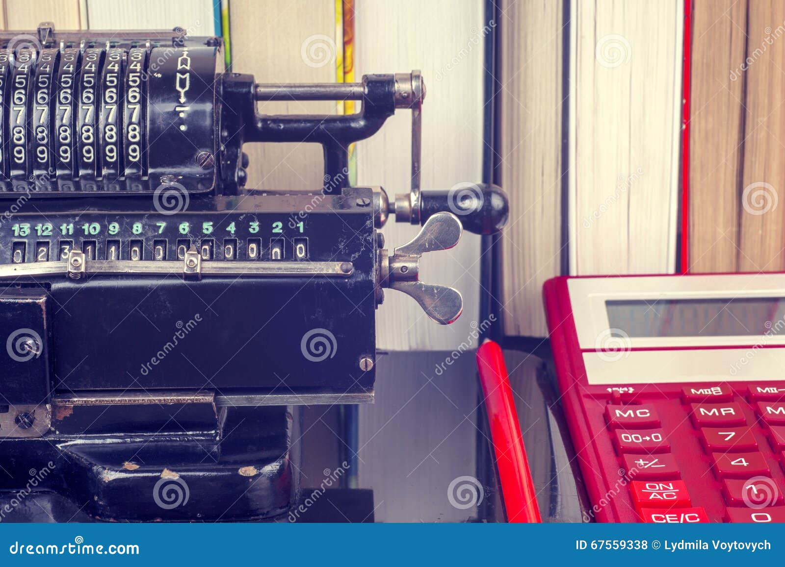 Ld Mechanical Manual Counting Machine Stock Photo - Image of adding ...