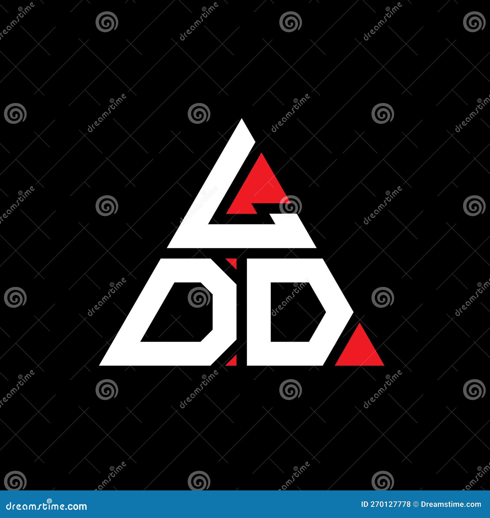 LDD Triangle Letter Logo Design with Triangle Shape. LDD Triangle Logo ...
