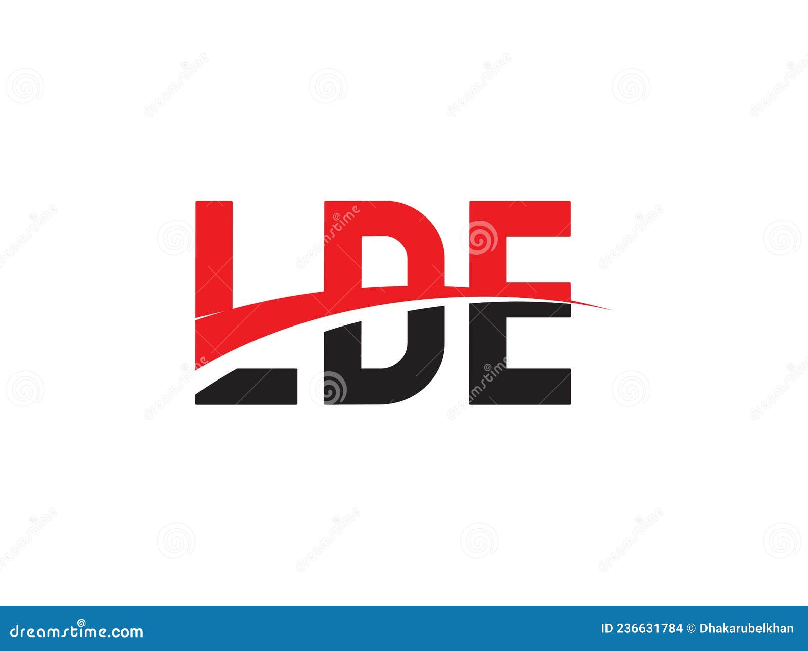 LDE Letter Initial Logo Design Stock Vector - Illustration of monogram ...