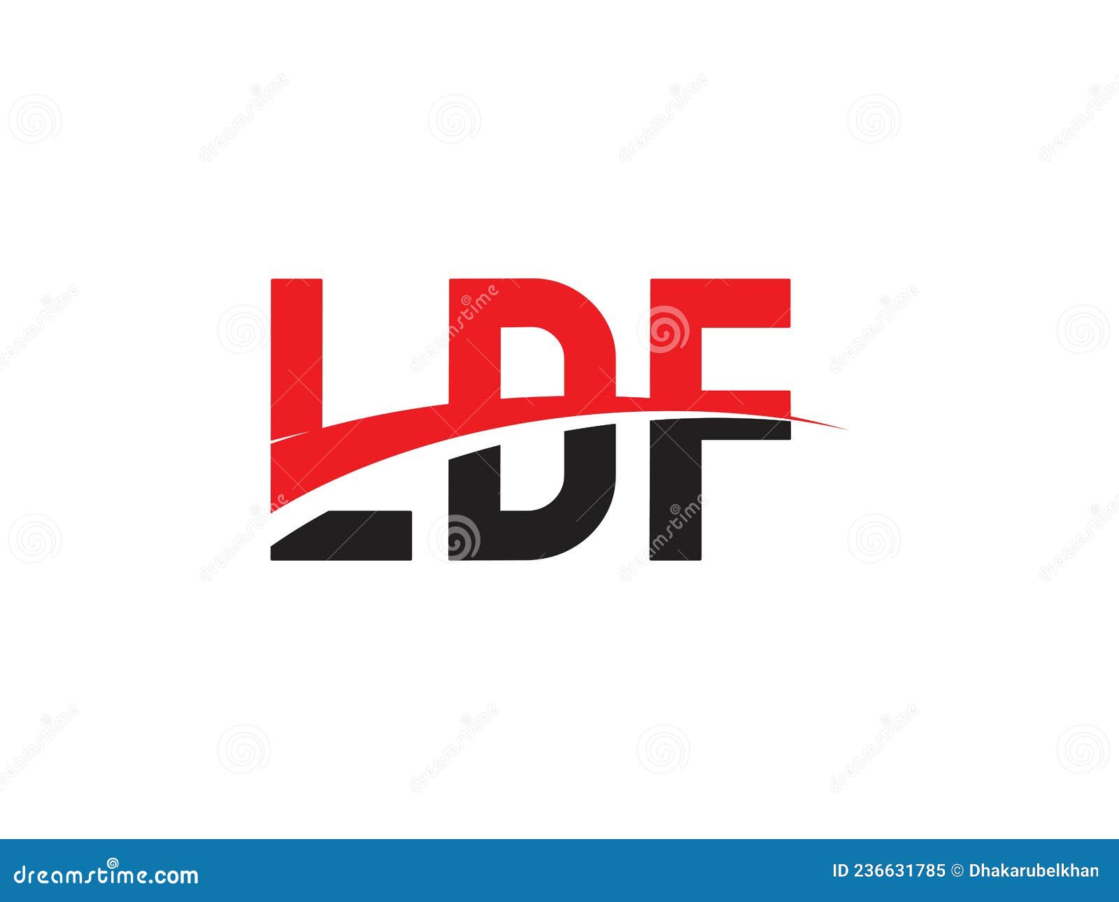LDF Letter Initial Logo Design Stock Vector - Illustration of brand ...