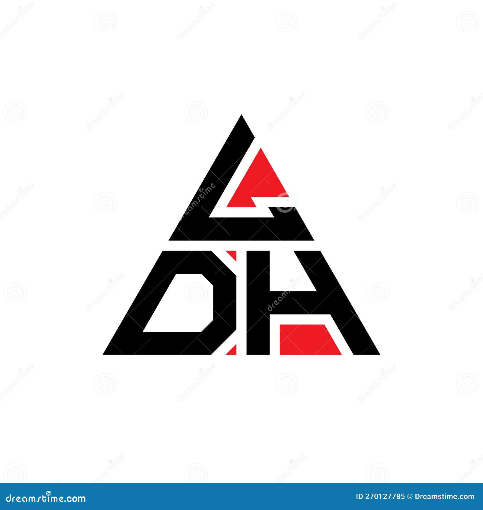 LDH Triangle Letter Logo Design With Triangle Shape. LDH Triangle Logo ...