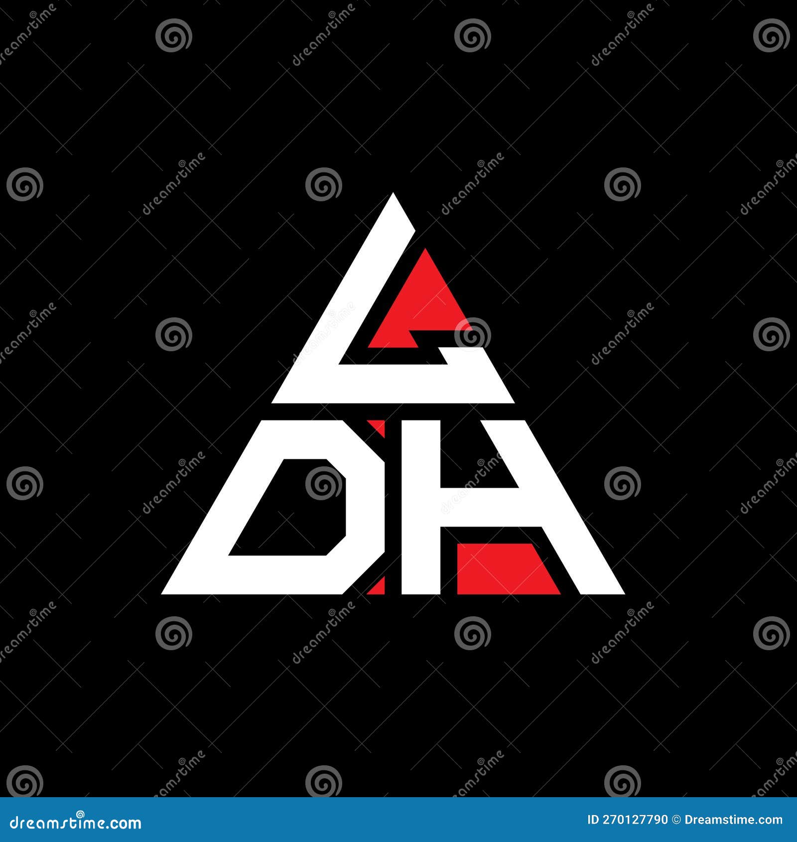 LDH Triangle Letter Logo Design with Triangle Shape. LDH Triangle Logo ...