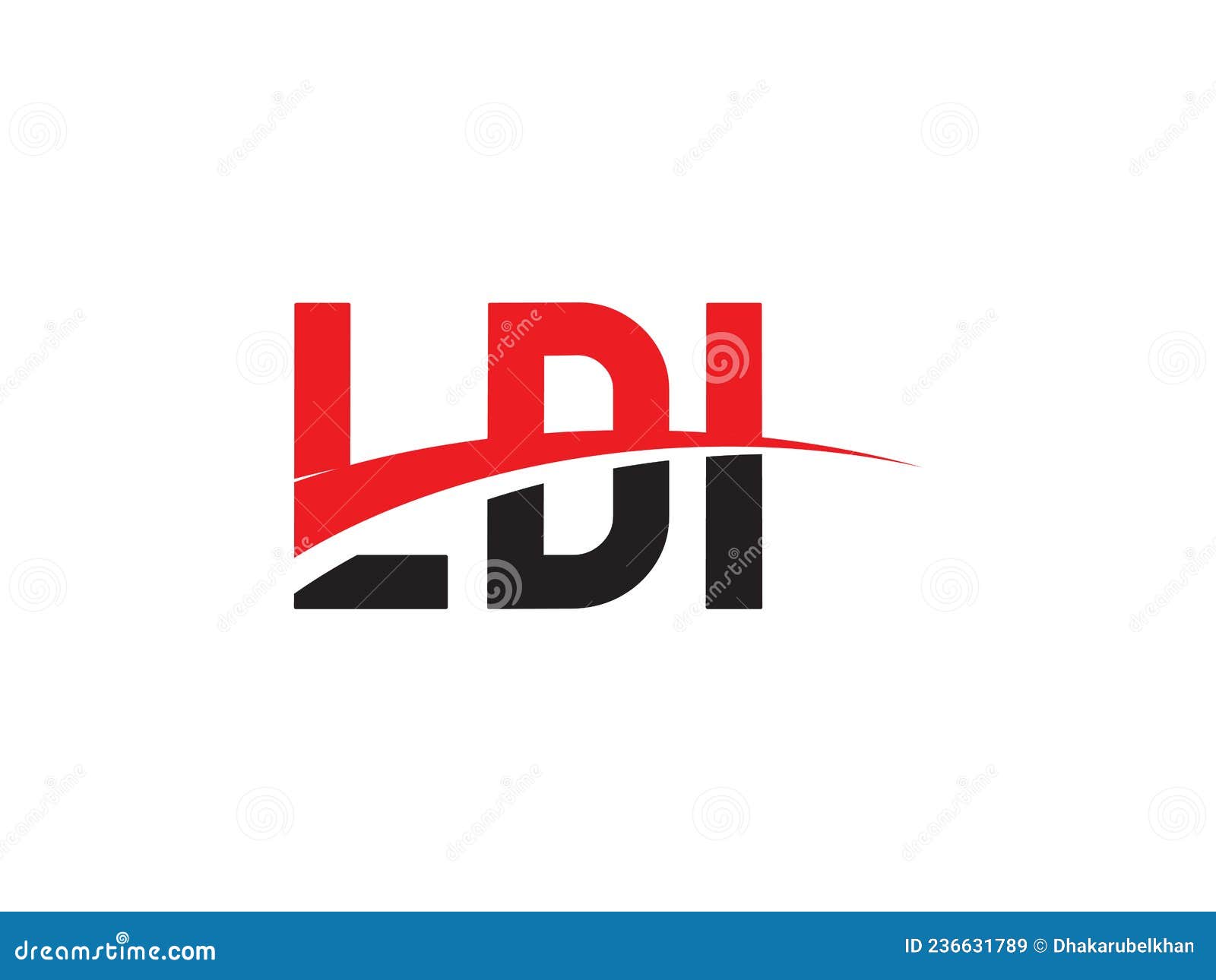 LDI Letter Initial Logo Design Stock Vector - Illustration of isolated ...