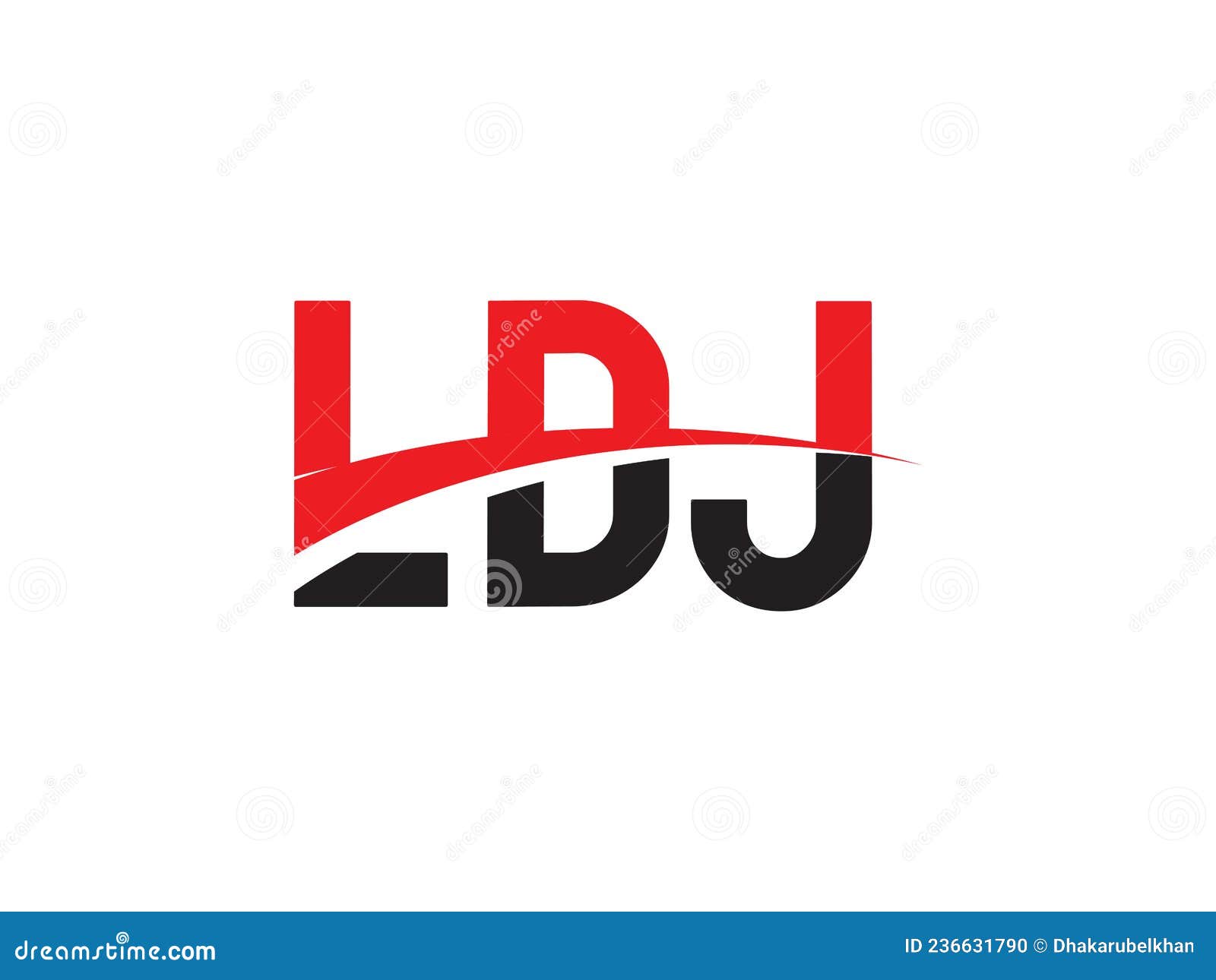 LDJ Letter Initial Logo Design Stock Vector - Illustration of style ...