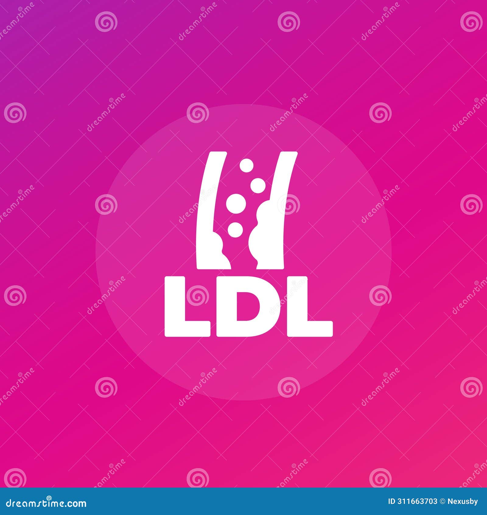 LDL Cholesterol Icon with an Artery, Vector Stock Vector - Illustration ...