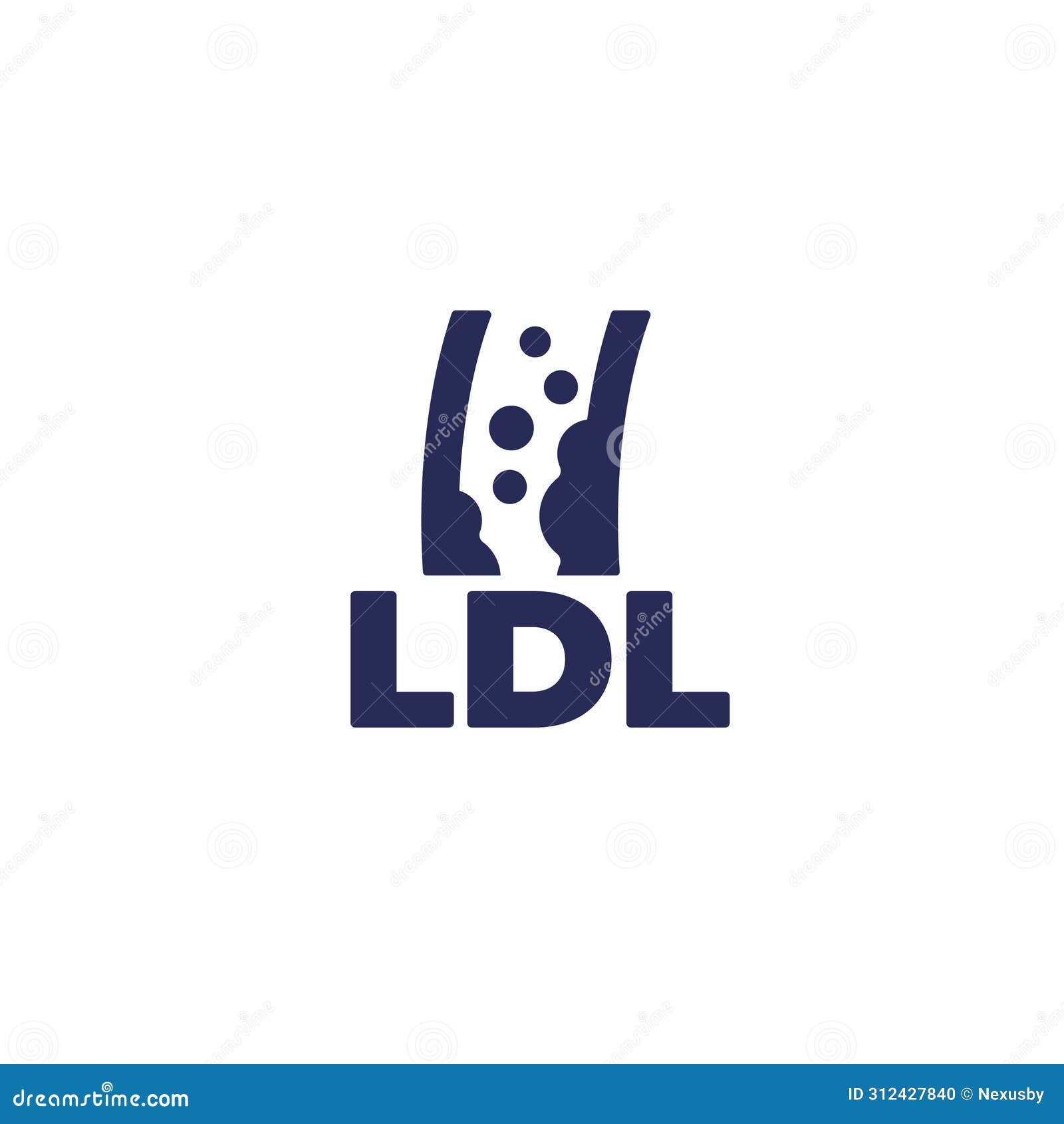 LDL Cholesterol Icon with an Artery on White Stock Vector - Illustration of vector, profile ...