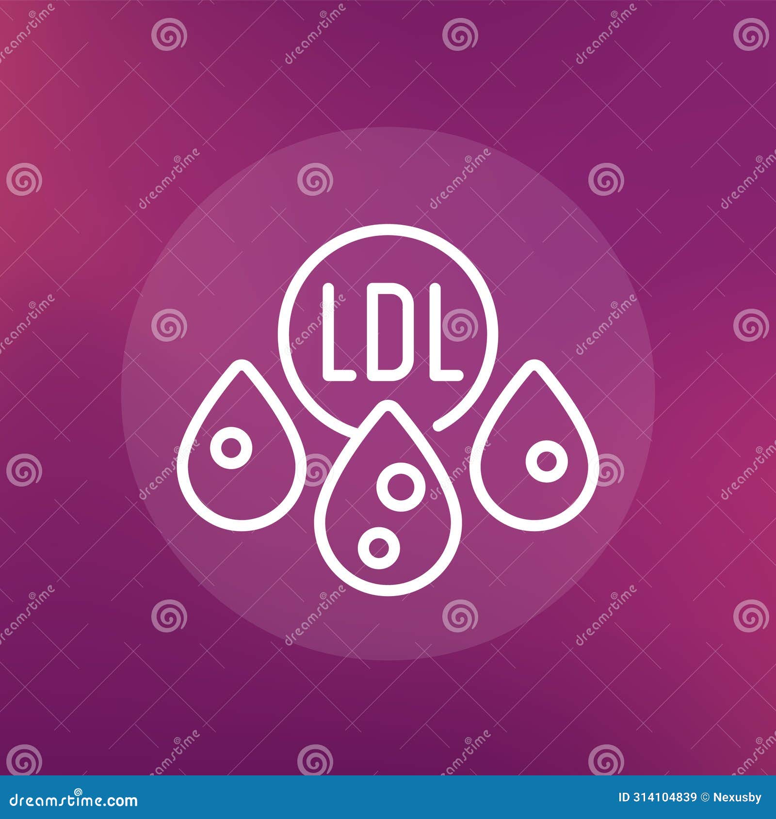 LDL Cholesterol Icon, Line Design Stock Vector - Illustration of care ...
