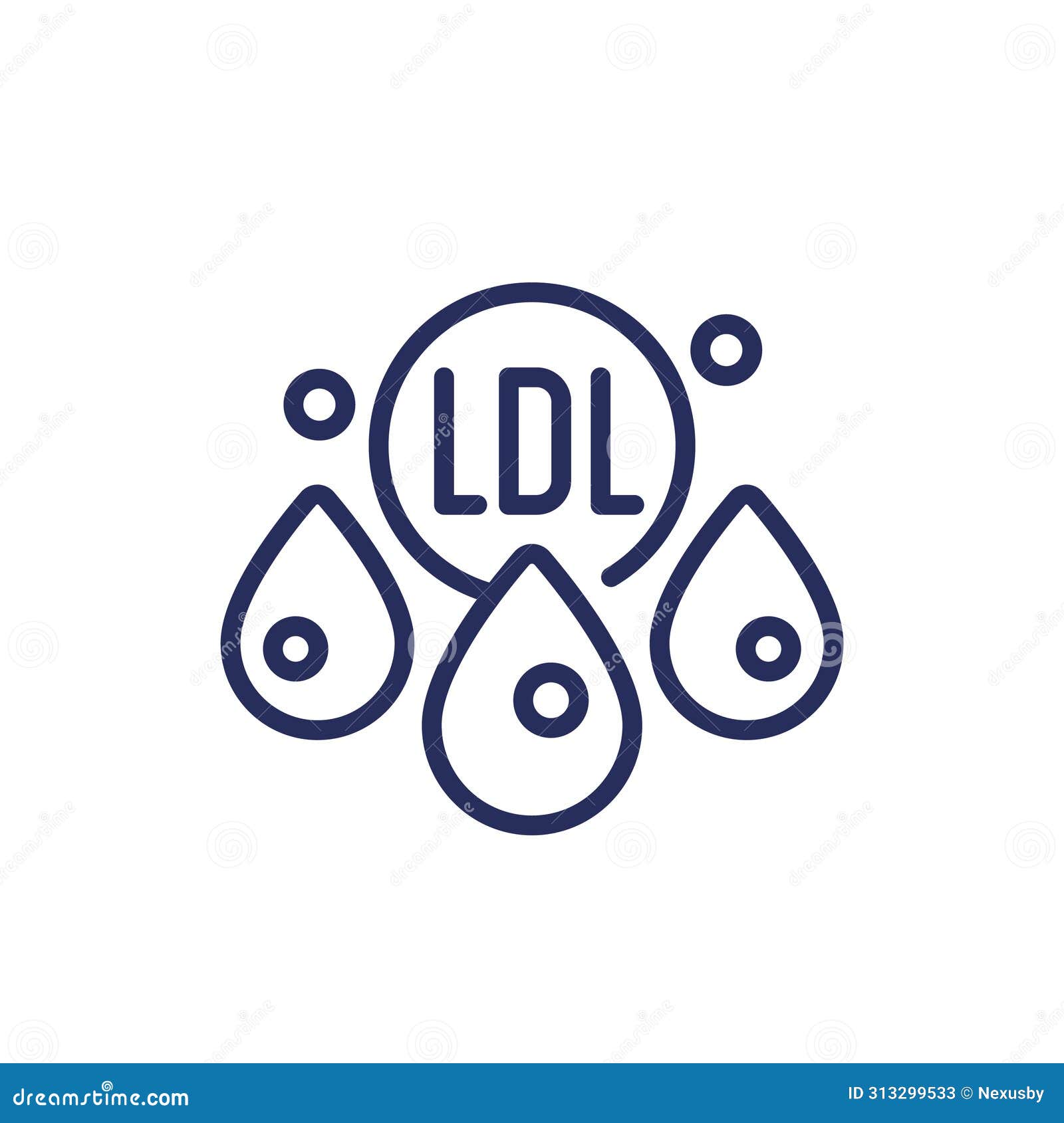 LDL Cholesterol Icon, Line Vector Stock Vector - Illustration of blood, lipoprotein: 313299533