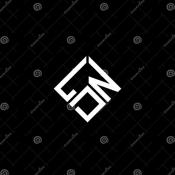 LDN Letter Logo Design on Black Background. LDN Creative Initials ...