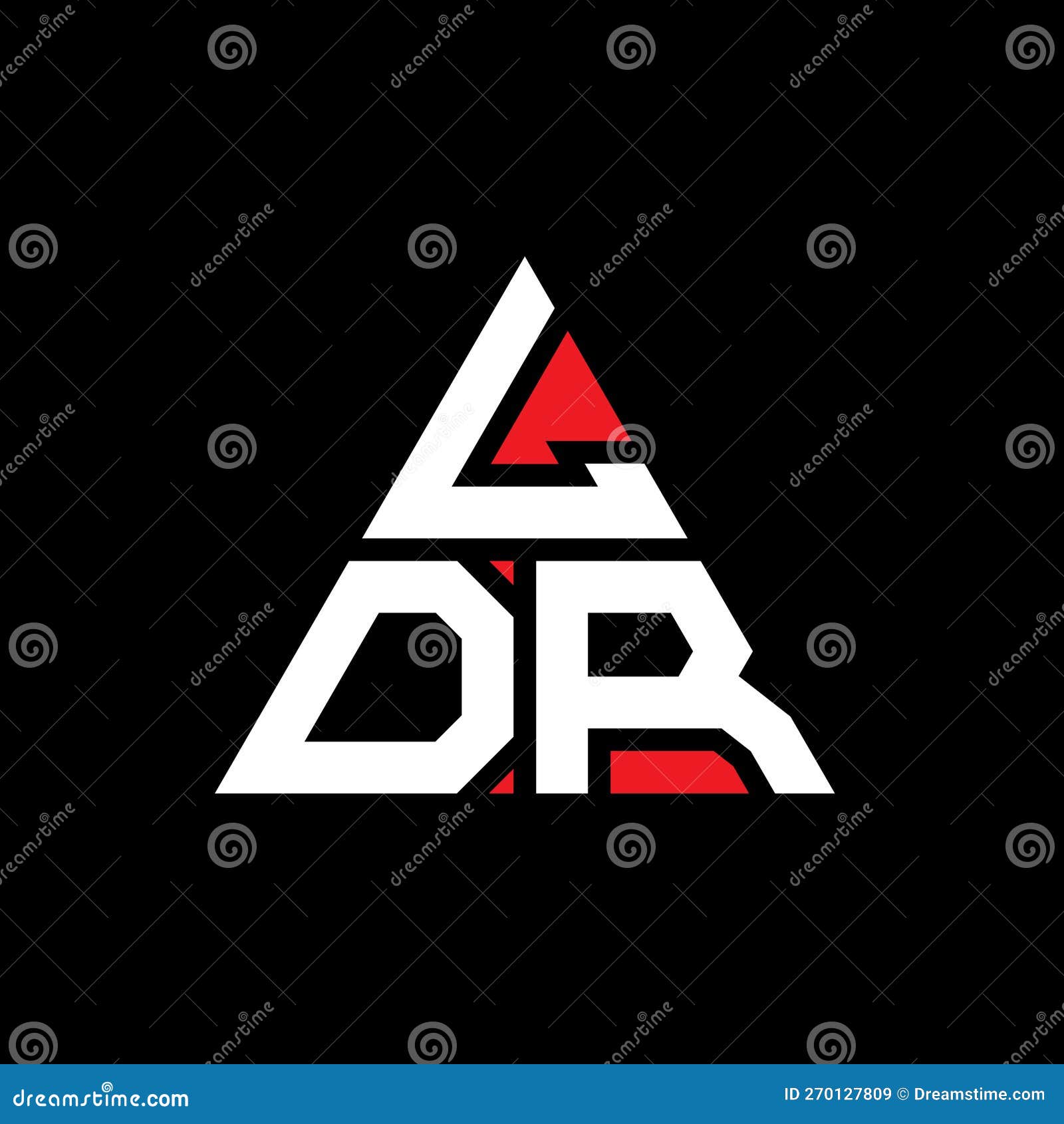 LDR Triangle Letter Logo Design With Triangle Shape. LDR Triangle Logo ...