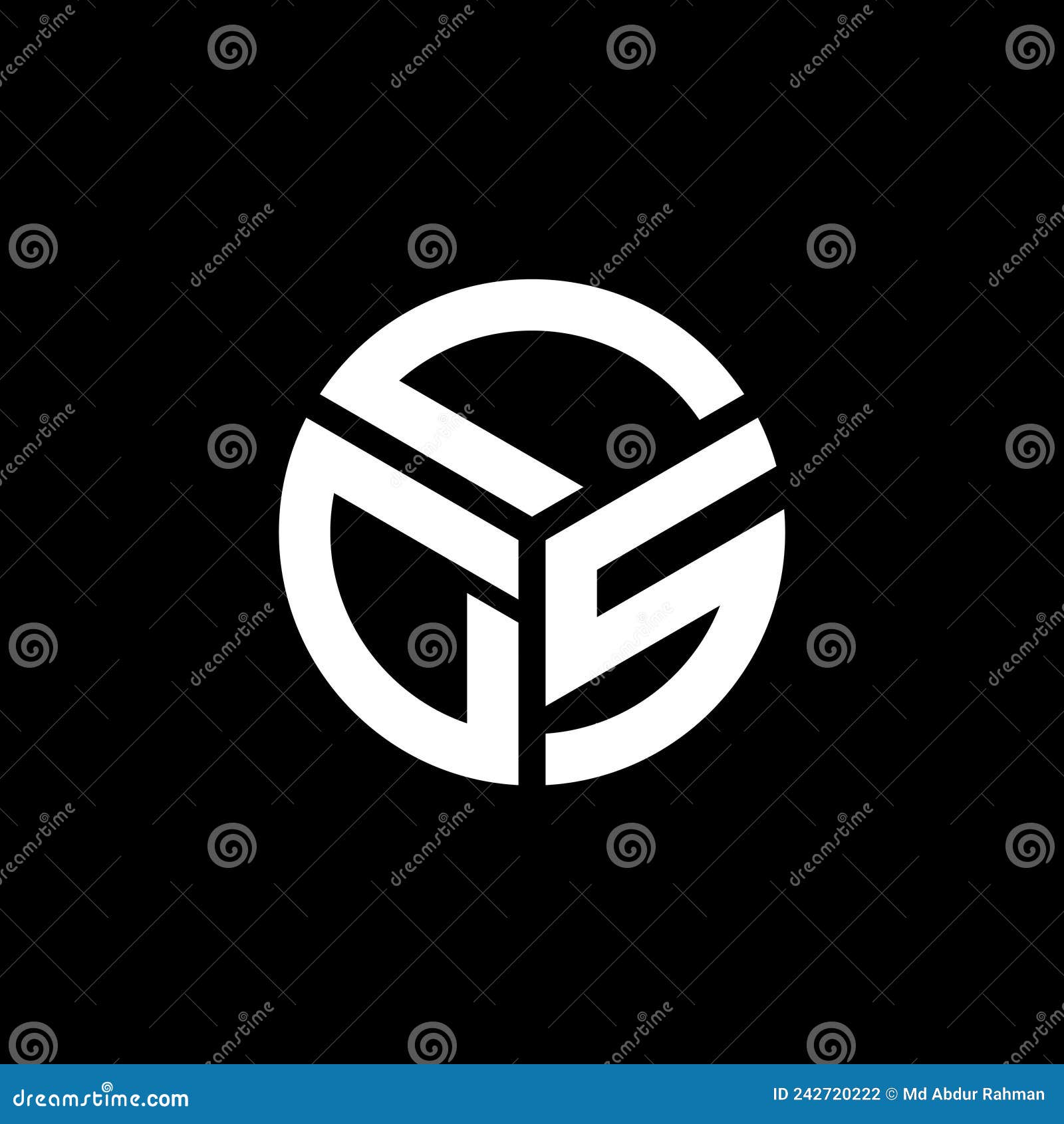 LDS Letter Logo Design on Black Background. LDS Creative Initials ...