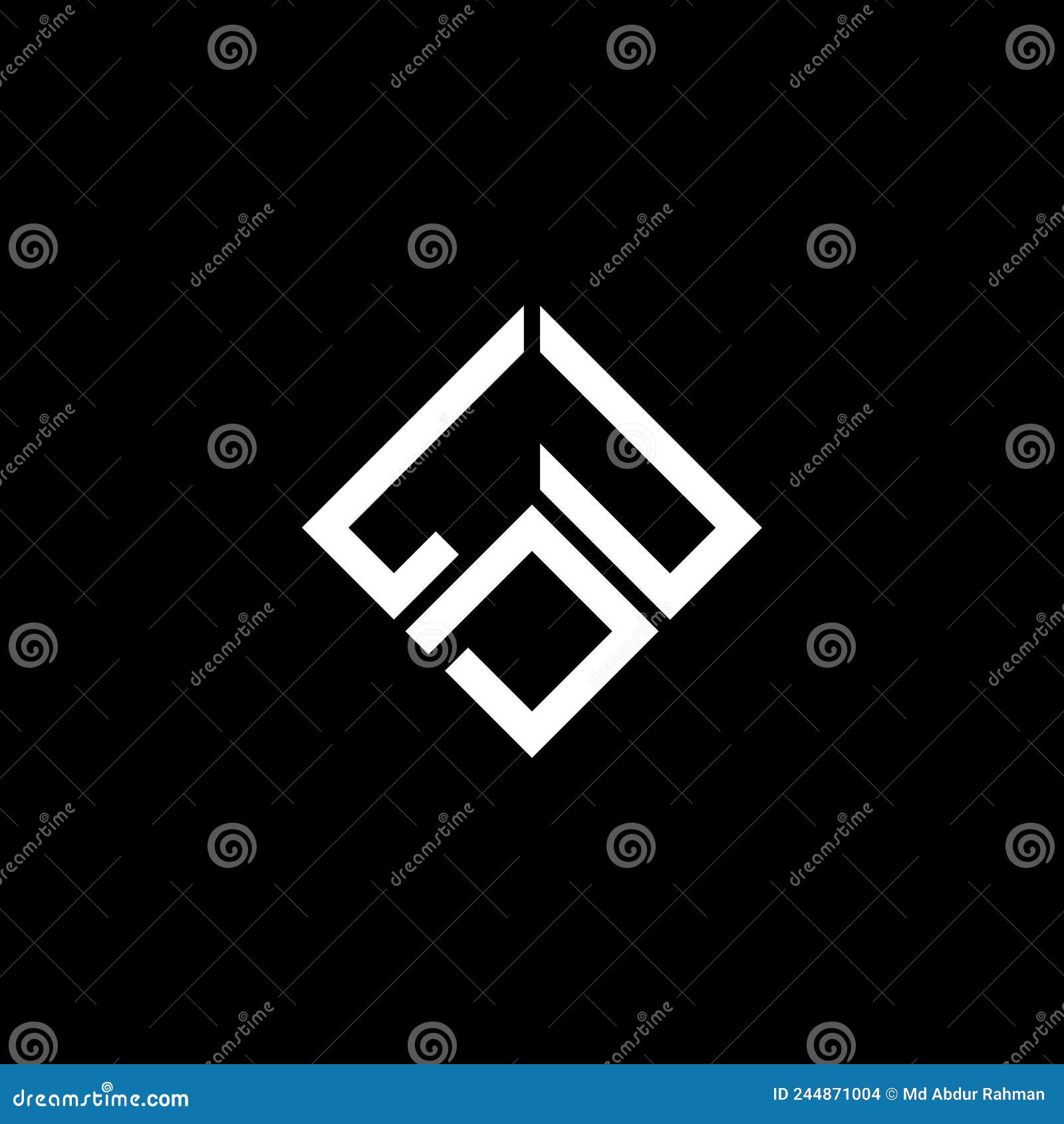 LDU Letter Logo Design on Black Background. LDU Creative Initials ...