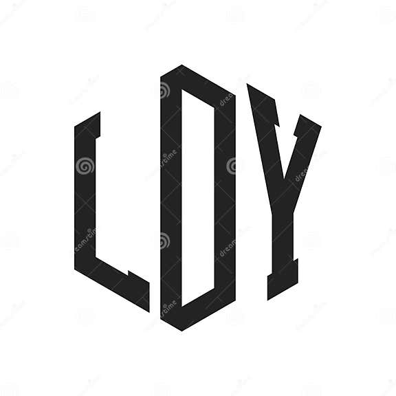 LDY Logo Design. Initial Letter LDY Monogram Logo Using Hexagon Shape ...