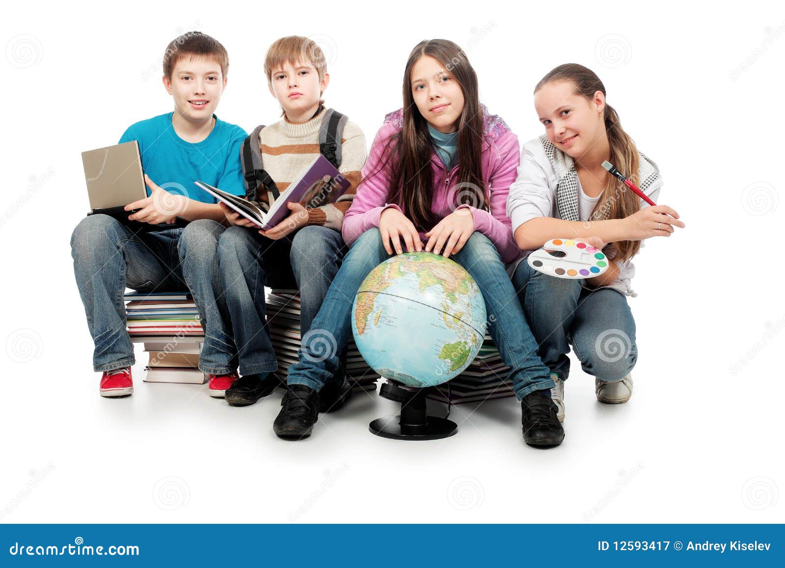 Leçon image stock. Image du connaissance, portable, classmate - 12593417