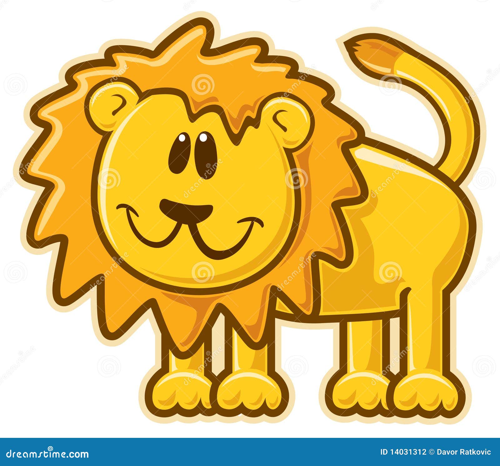 León ilustración del vector. Ilustración de amarillo - 14031312