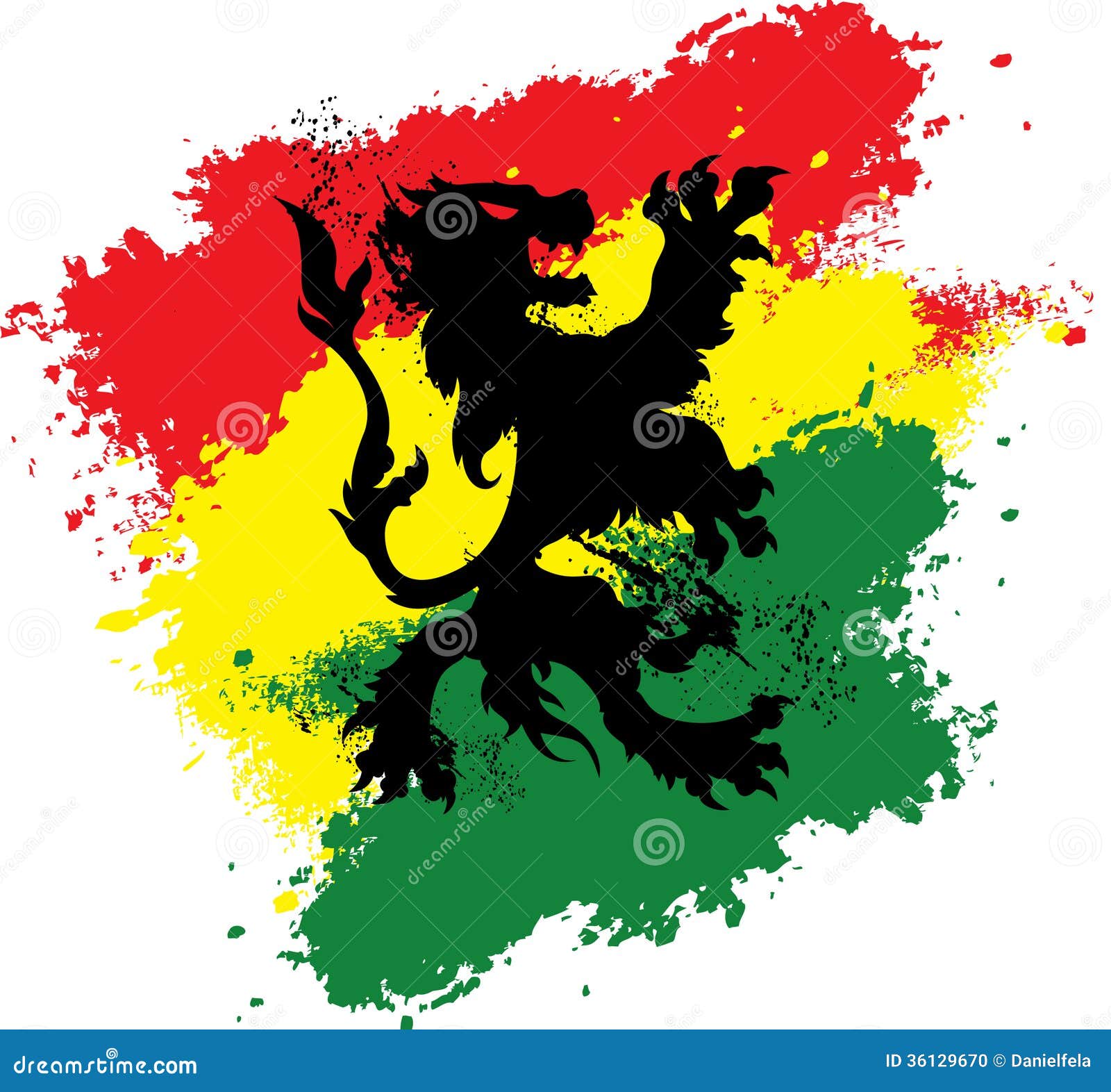 León de Rasta ilustración del vector. Ilustración de fuerza - 36129670