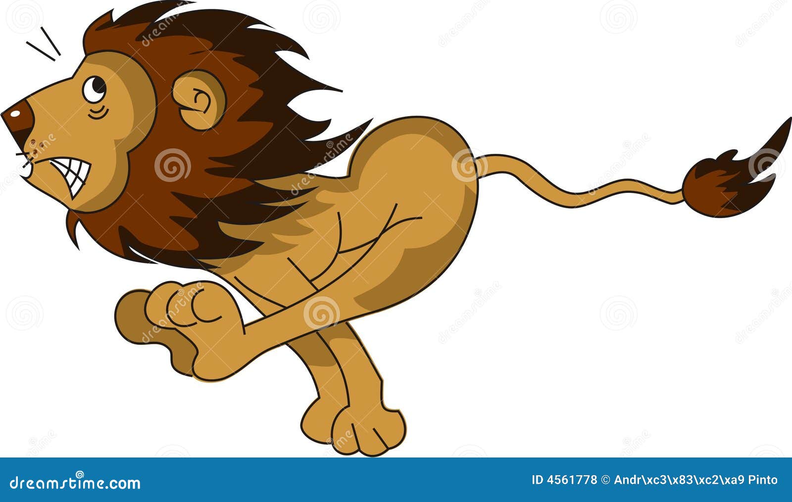 León Runninig stock de ilustración. Ilustración de temeroso - 4561778