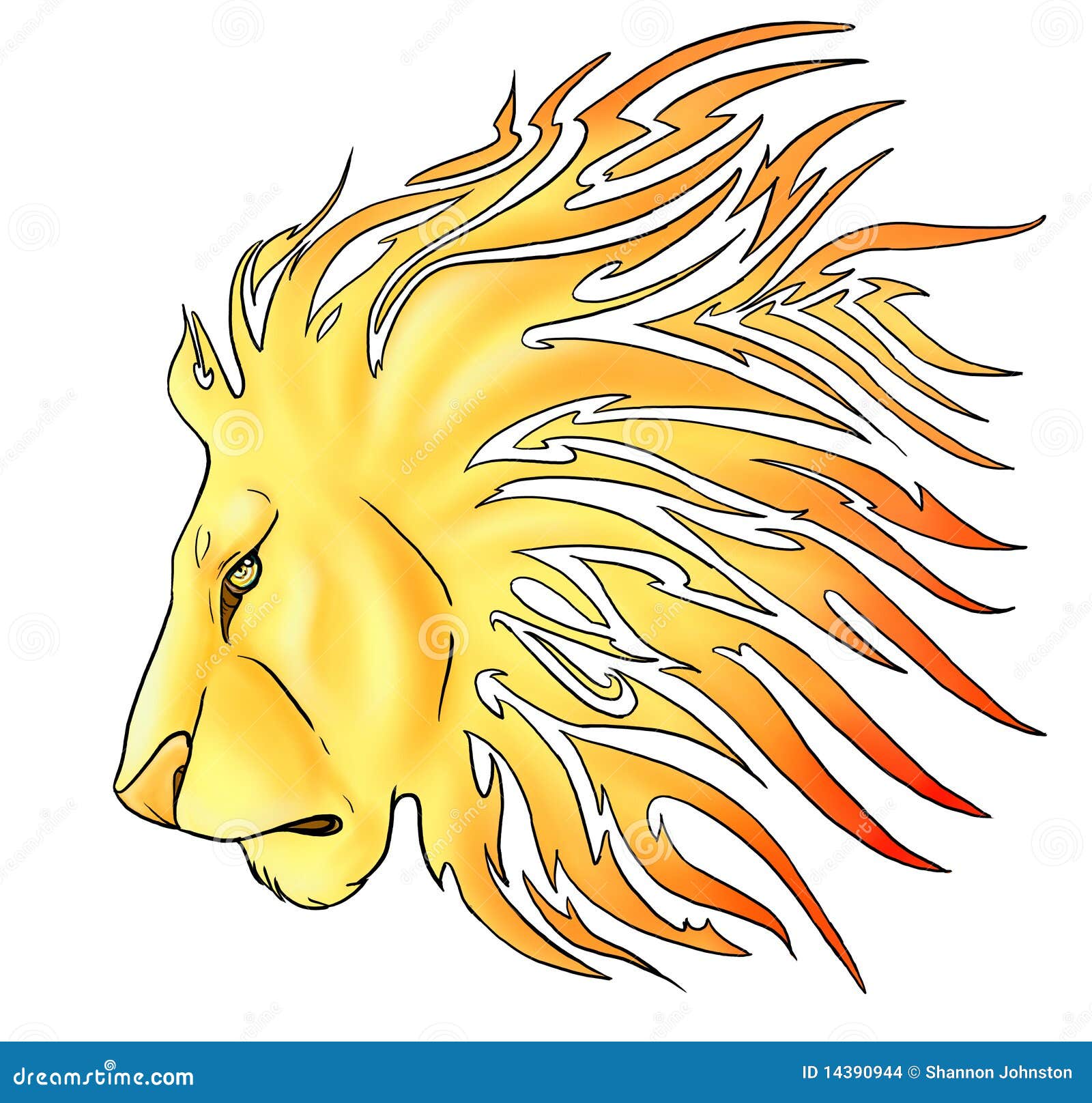 León tribal stock de ilustración. Ilustración de tatuaje - 14390944