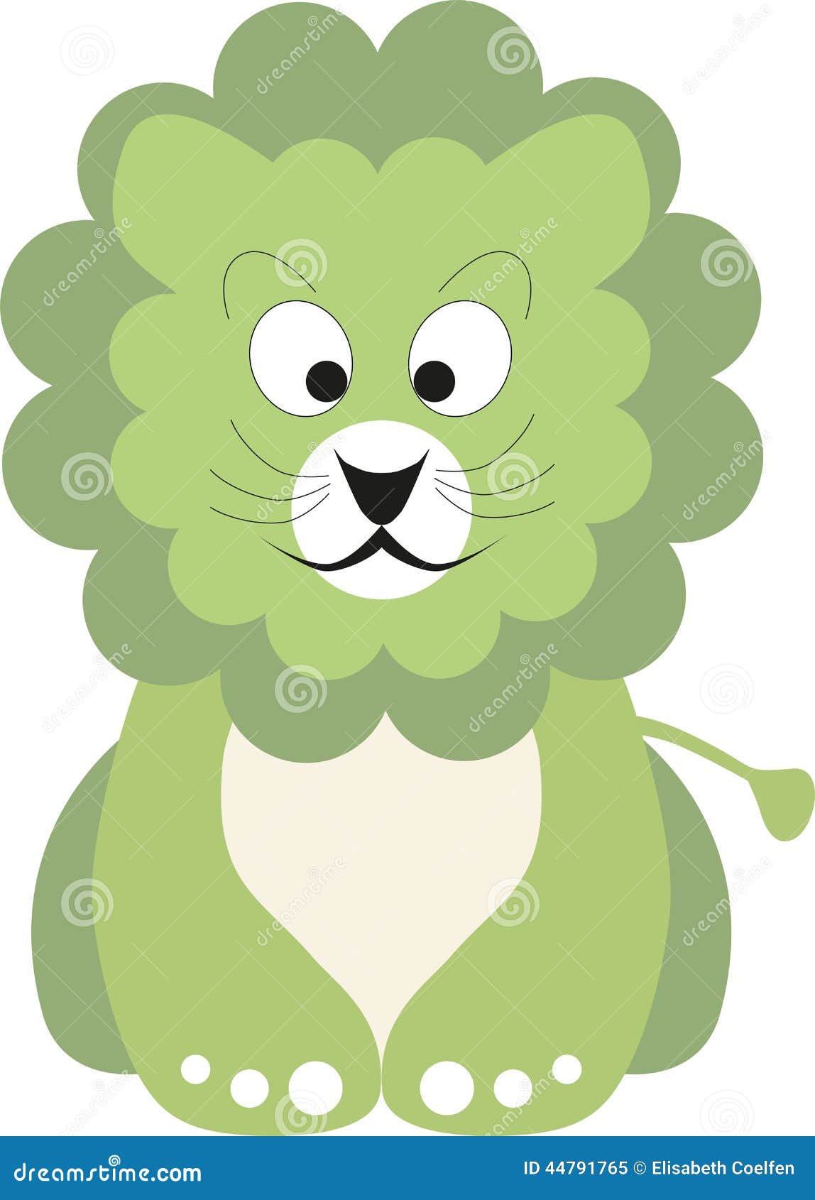 León verde del bebé ilustración del vector. Ilustración de sonriente ...