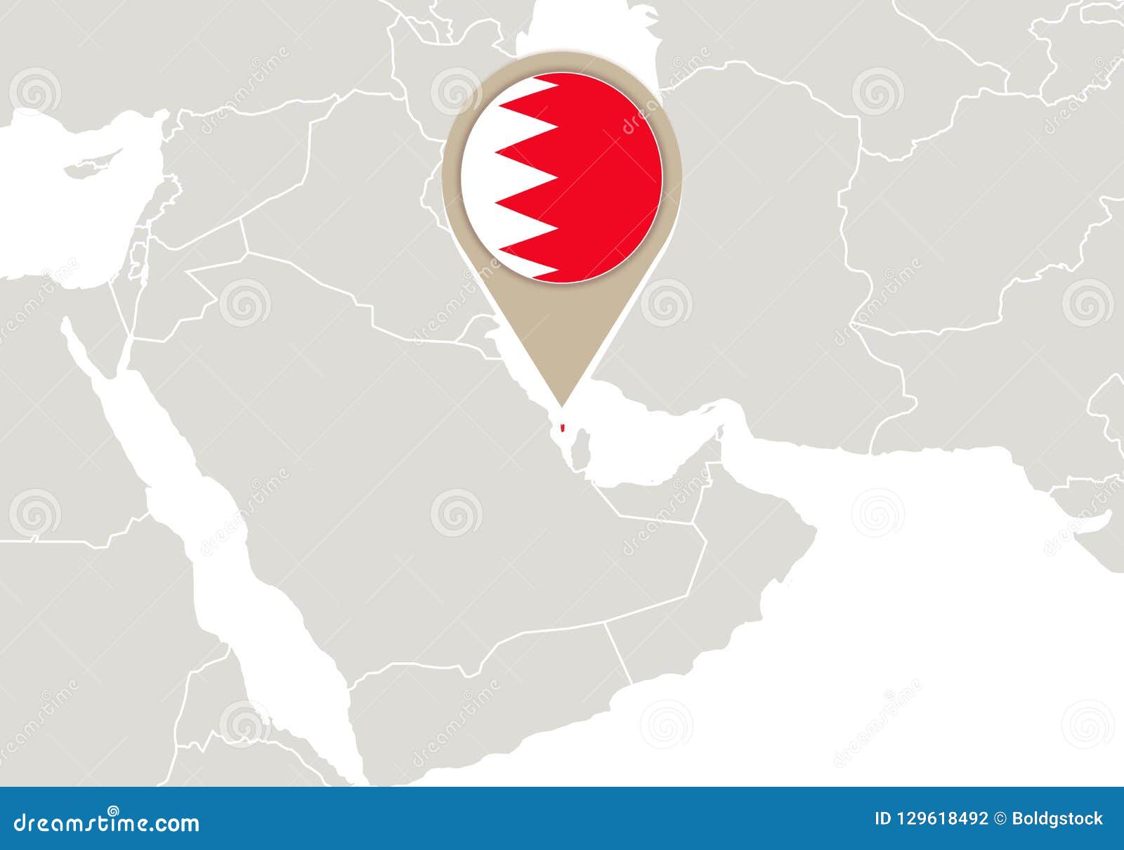 Le Bahrain Sur La Carte Du Monde Illustration de Vecteur - Illustration ...