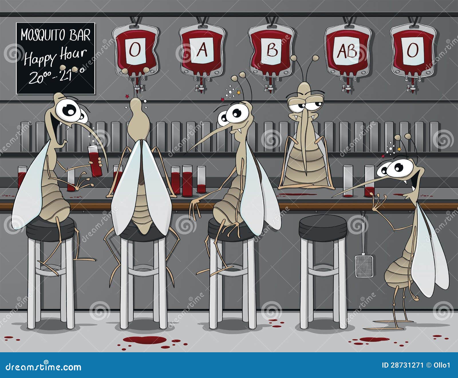 Le bar de moustique illustration de vecteur. Illustration du thèmes ...