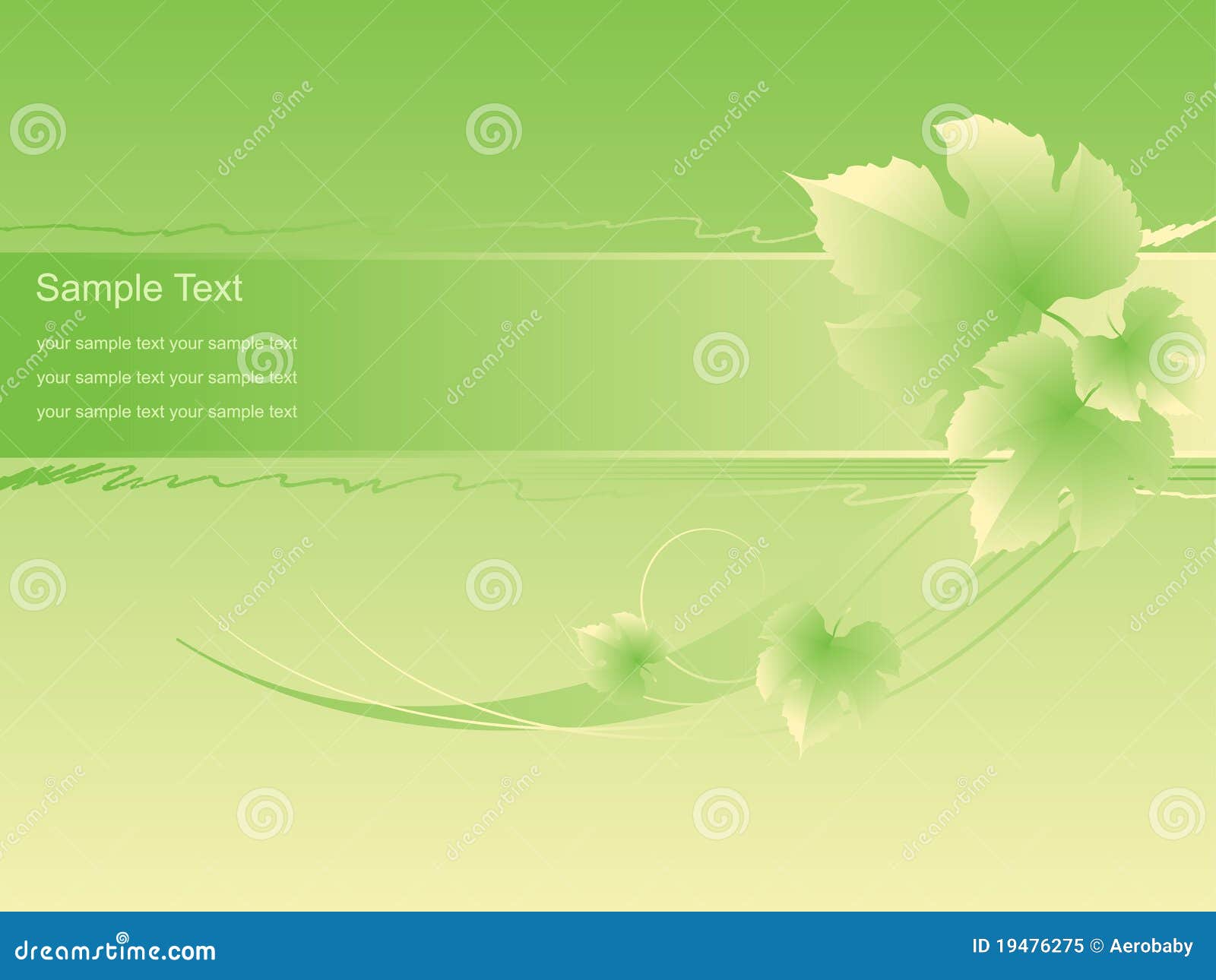 Le Beau Vert Pousse Des Feuilles Fond. Illustration de Vecteur ...