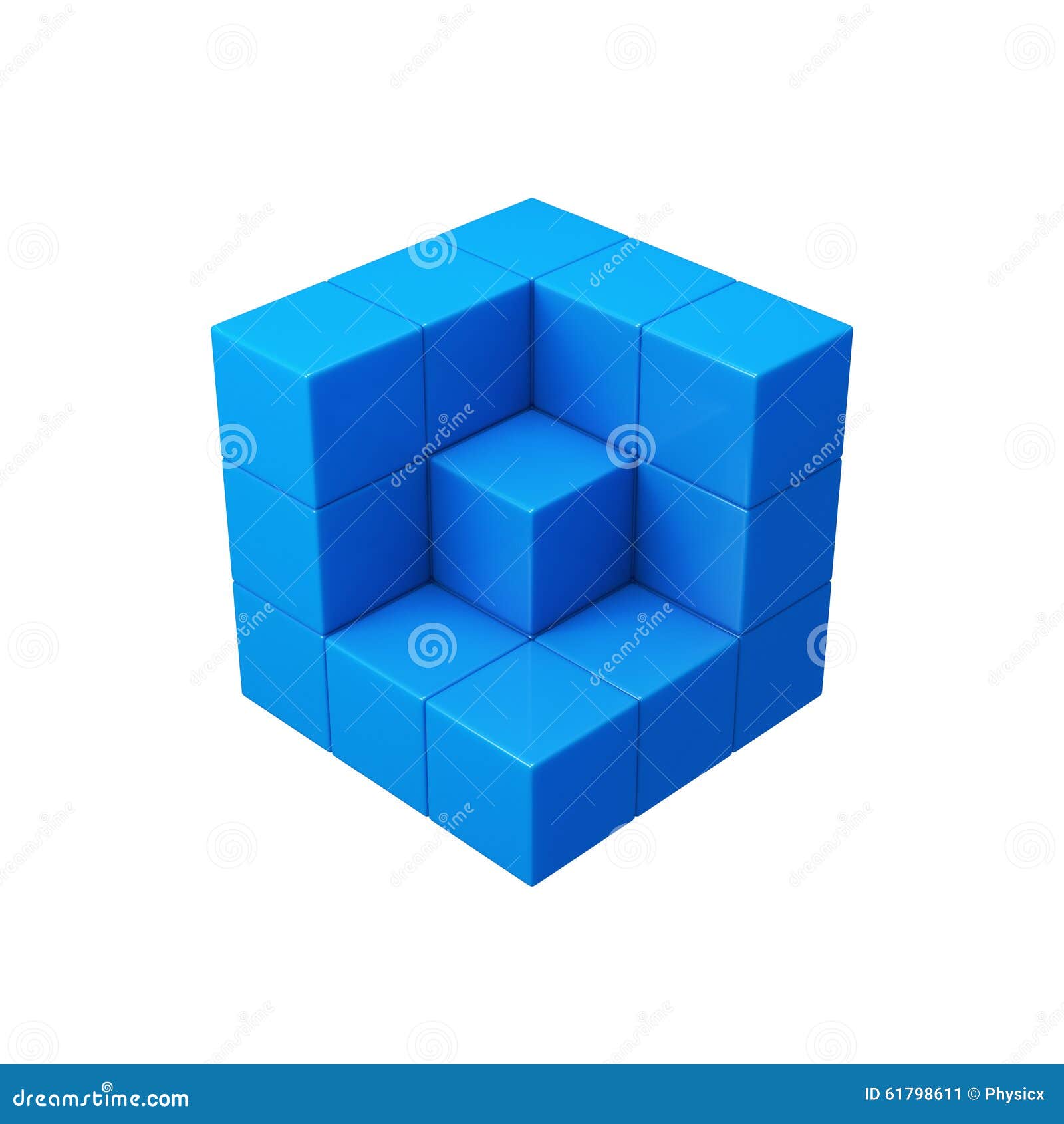 Le Bleu 3d Abstrait Cube L'illustration Illustration Stock ...