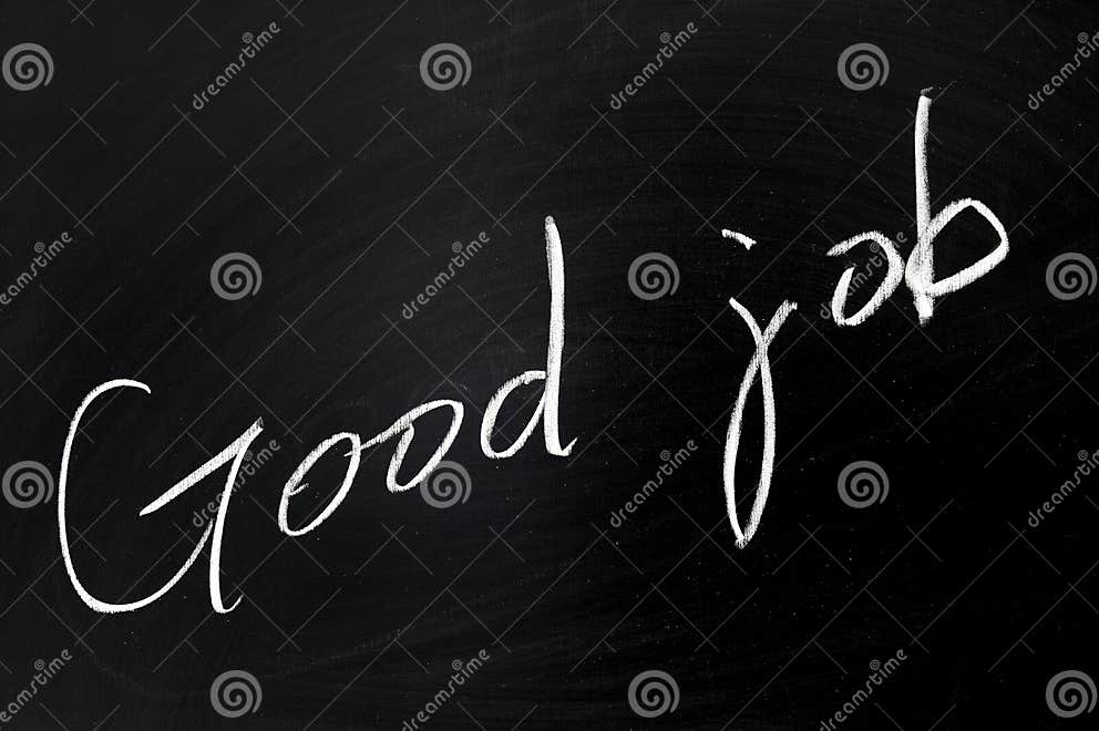 Le bon travail photo stock. Image du compliment, idée - 27536016