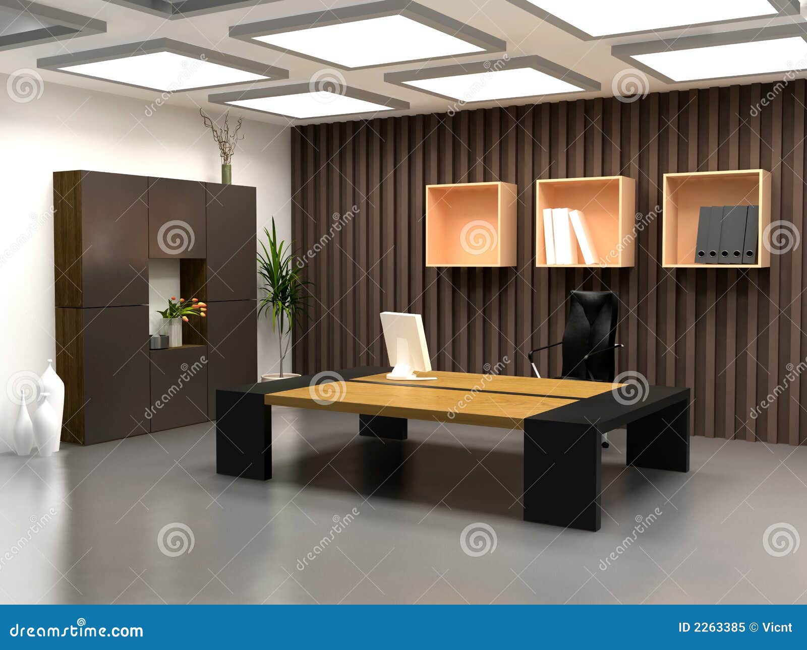 Le bureau moderne image stock. Image du conception, présidences - 2263385
