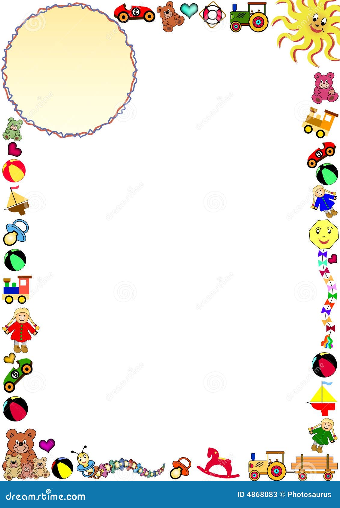 Le cadre des enfants illustration de vecteur. Illustration du décorez ...