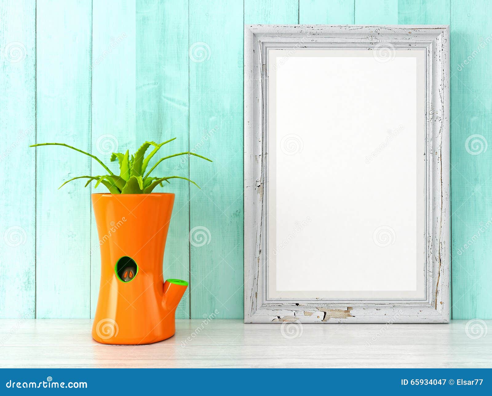 Le Cadre Moderne Vide De Style, 3D Rendent Illustration Stock ...