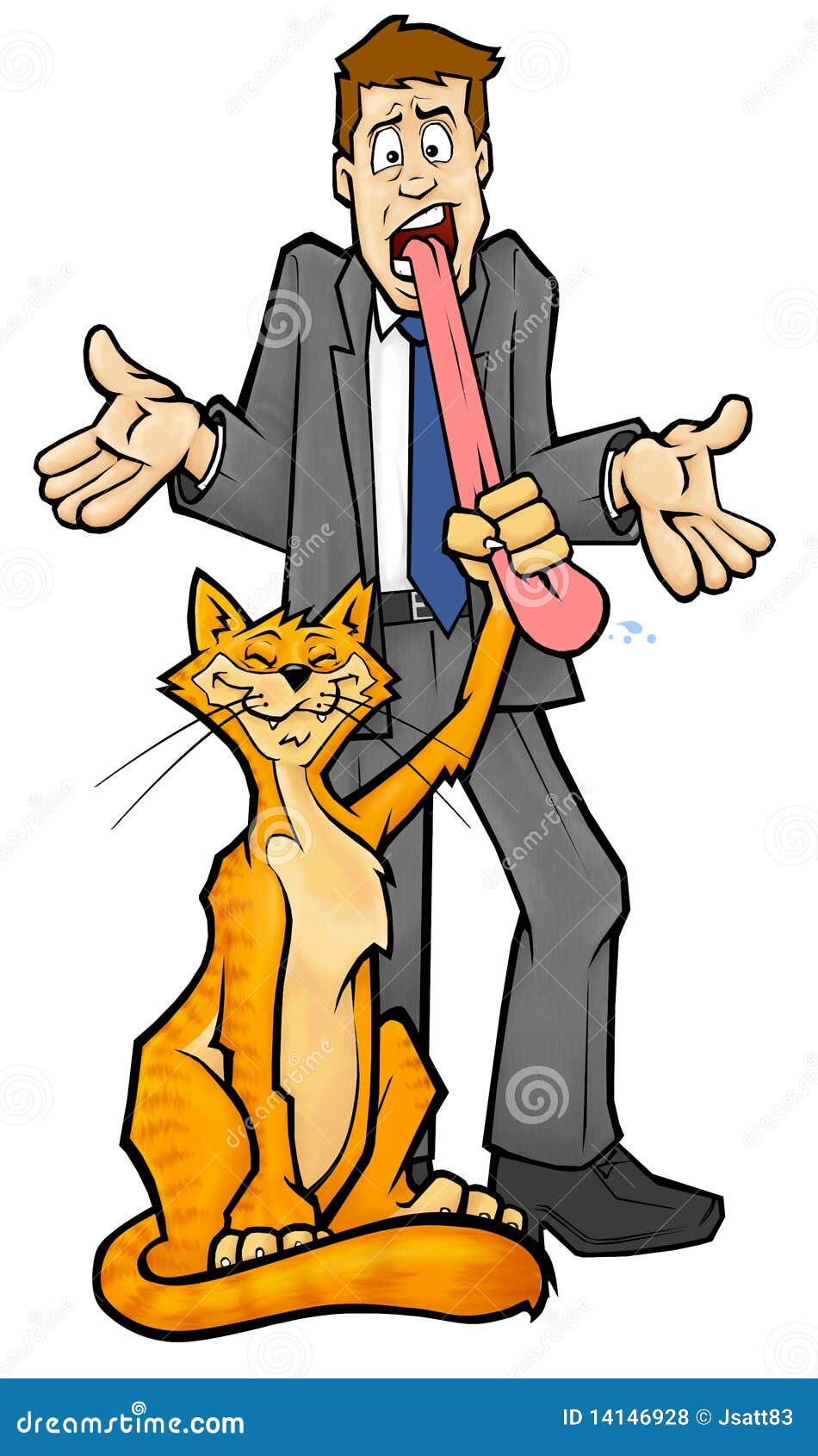 Le Chat a Obtenu Votre Langue ? Illustration de Vecteur - Illustration ...