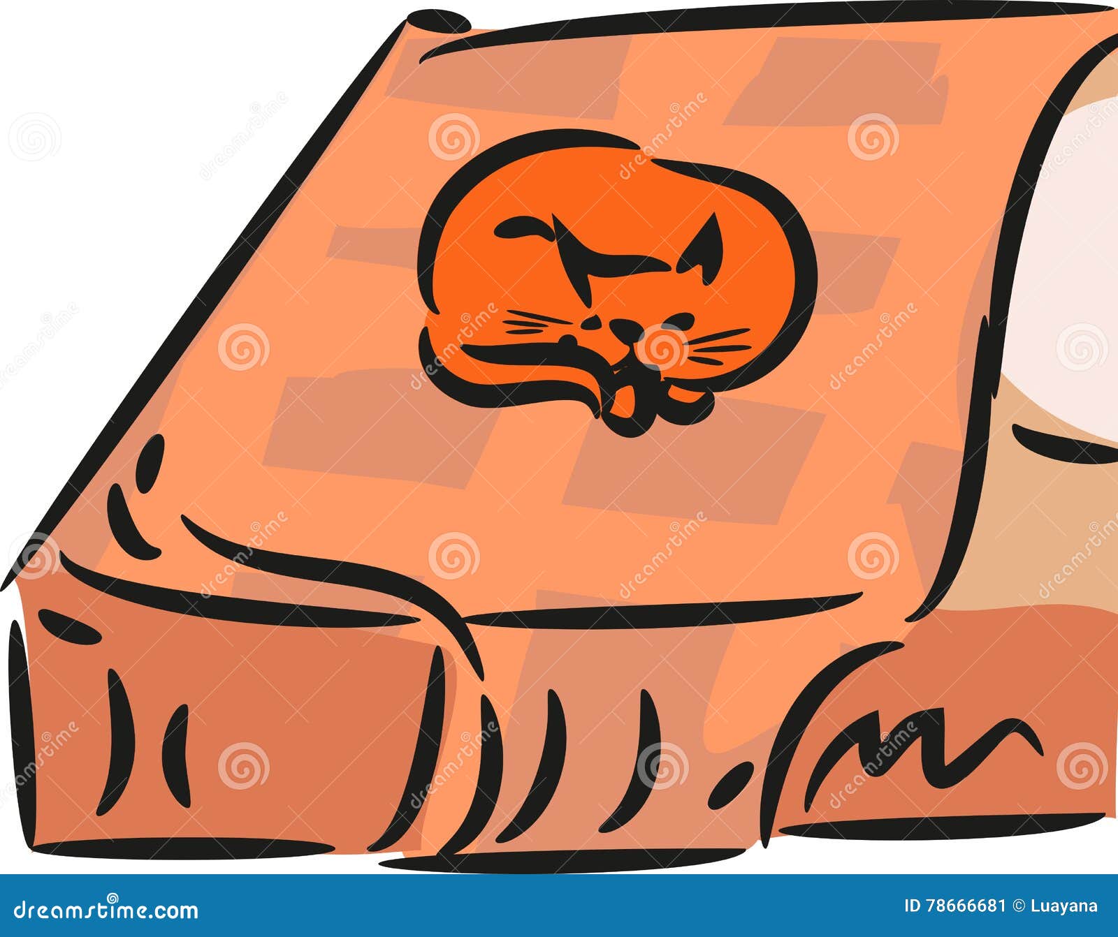 Le Chat Se Trouve Sur Un Lit Illustration de Vecteur - Illustration du ...