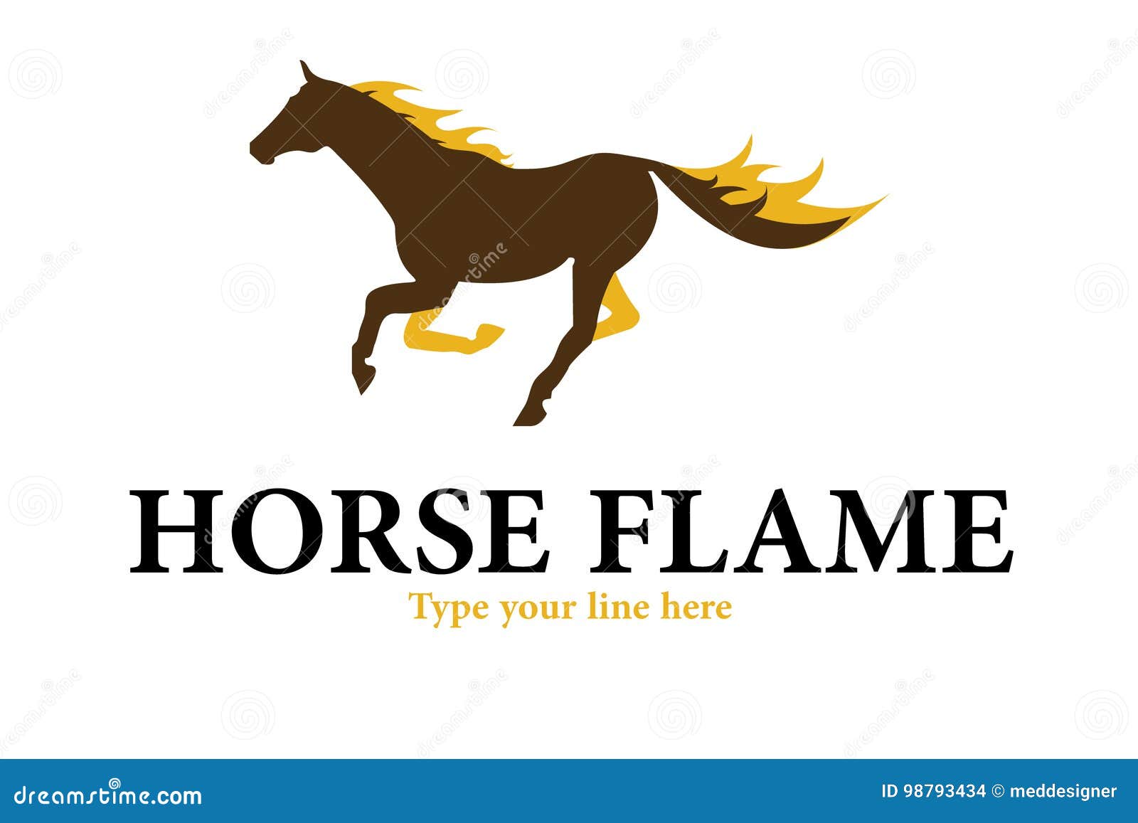 Le cheval flambe le logo illustration de vecteur. Illustration du ...