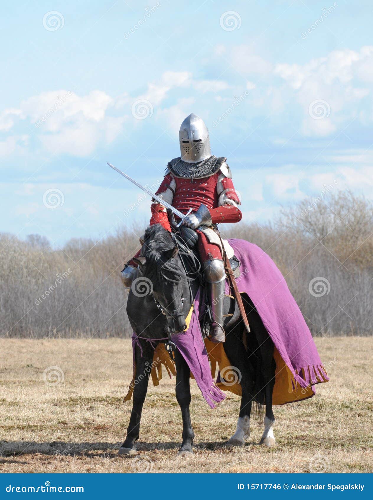 Le chevalier de cheval photo stock. Image du armure, chevalier - 15717746