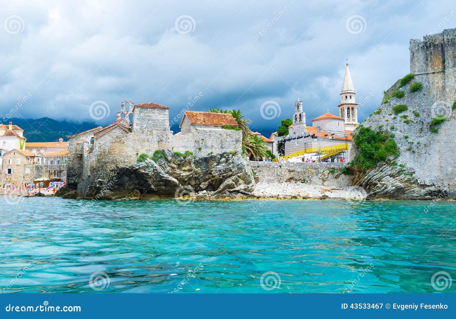 Le chiese di Budua immagine stock. Immagine di cittadella - 43533467