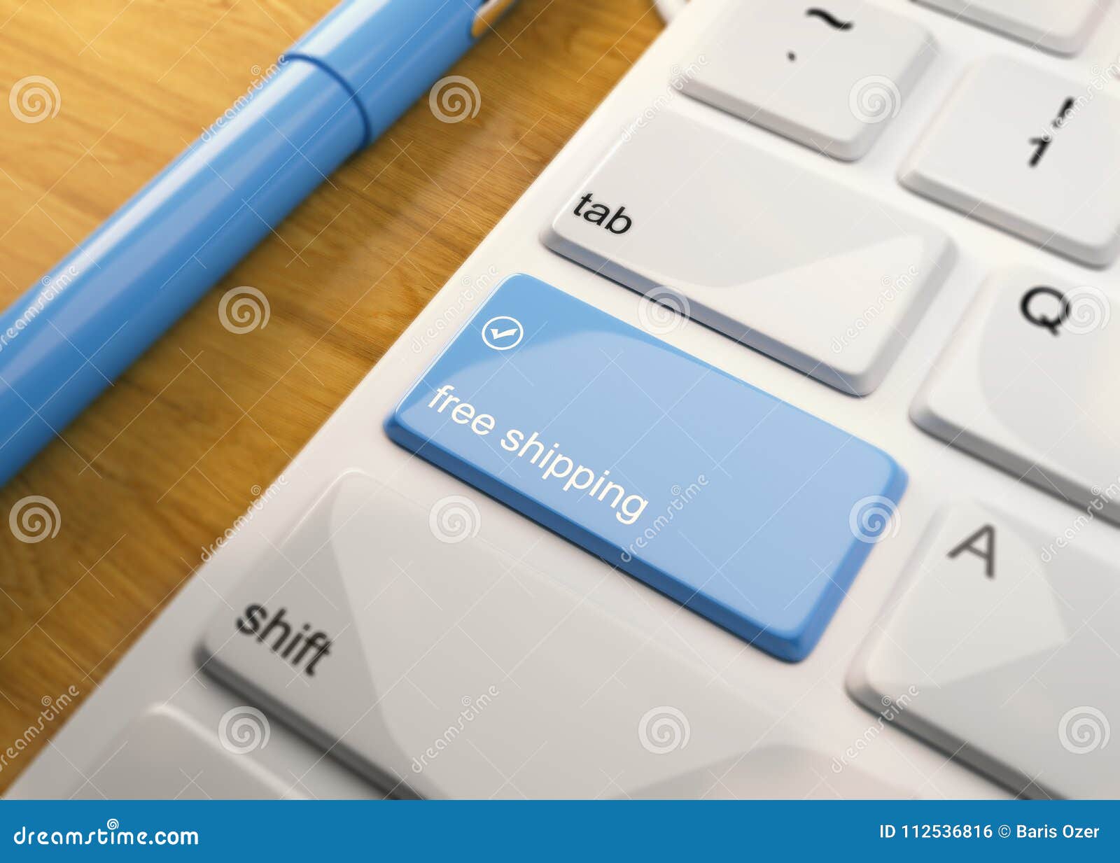 Le Clavier D'ordinateur Sur Le Tableau En Bois 3d Rendent Illustration ...