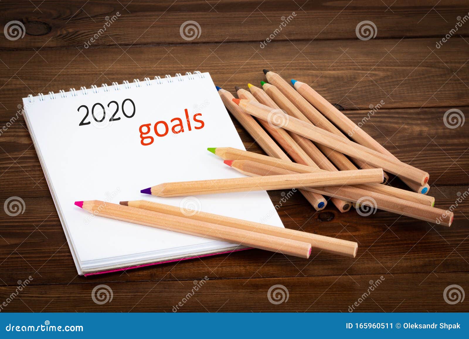 Le Concept D'entreprise De La Liste Des Objectifs De 2020 Image stock ...